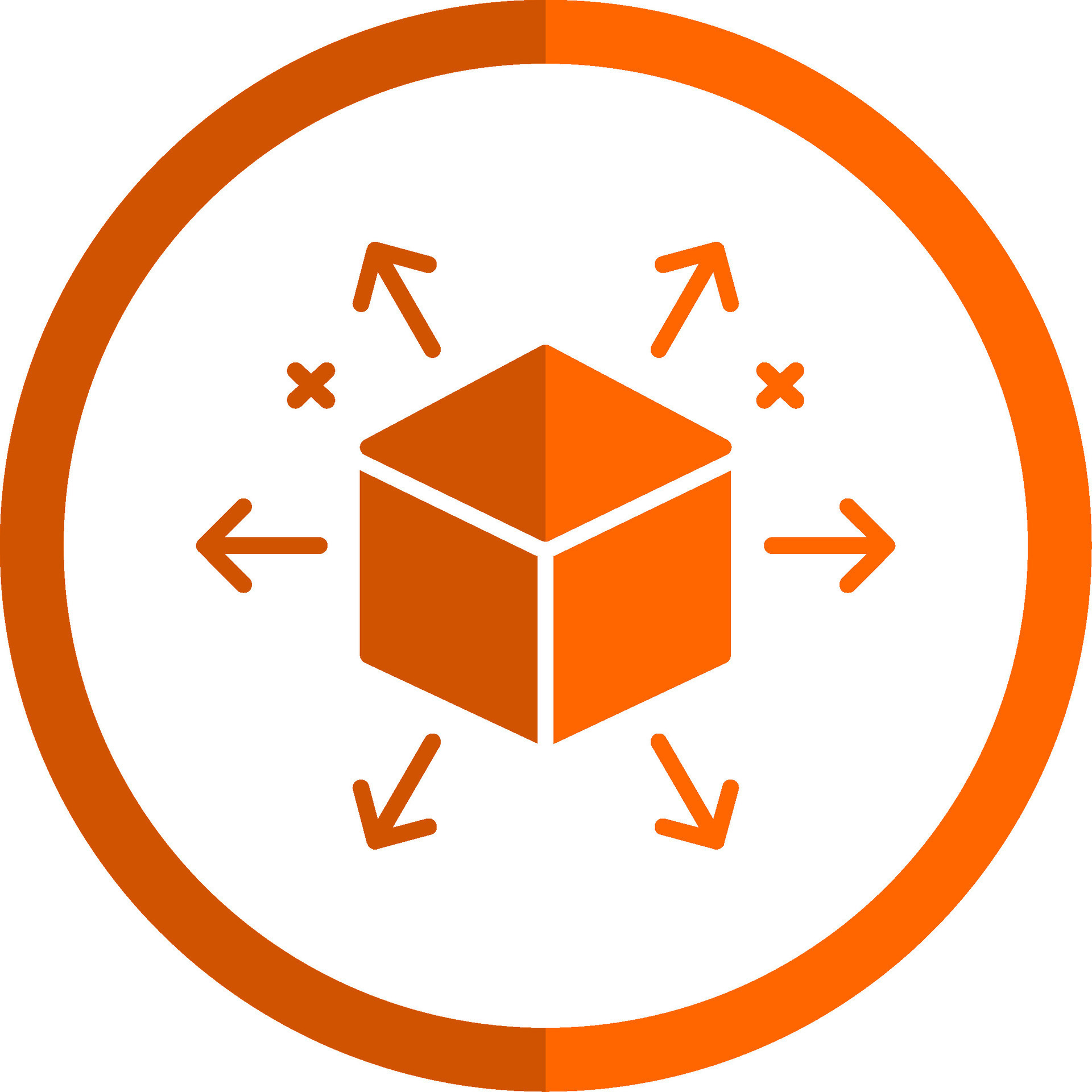 Distribution Glyph Orange Circle Icon 42742102 Vector Art at Vecteezy