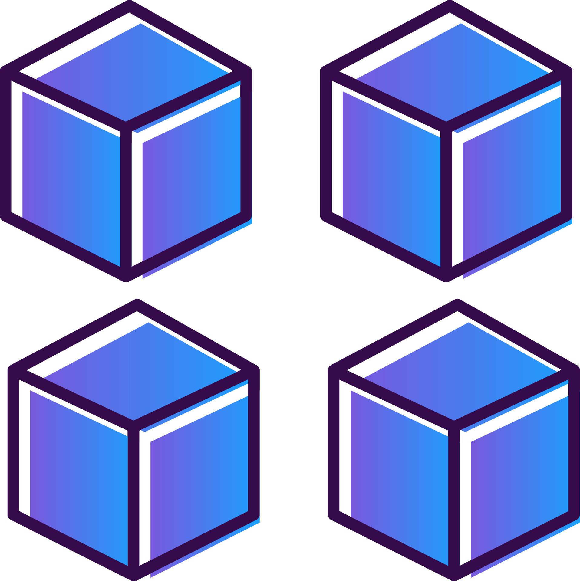 Cube Gradient Filled Icon 42746032 Vector Art At Vecteezy