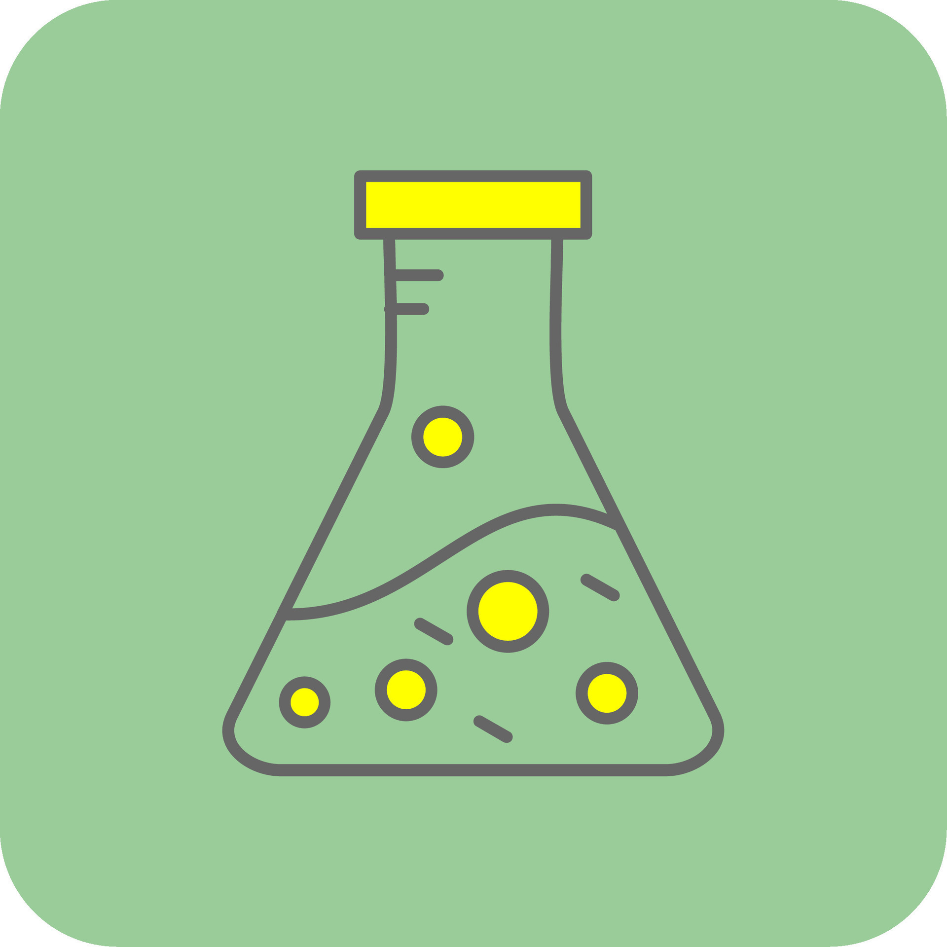 Flask Filled Yellow Icon 42748251 Vector Art at Vecteezy