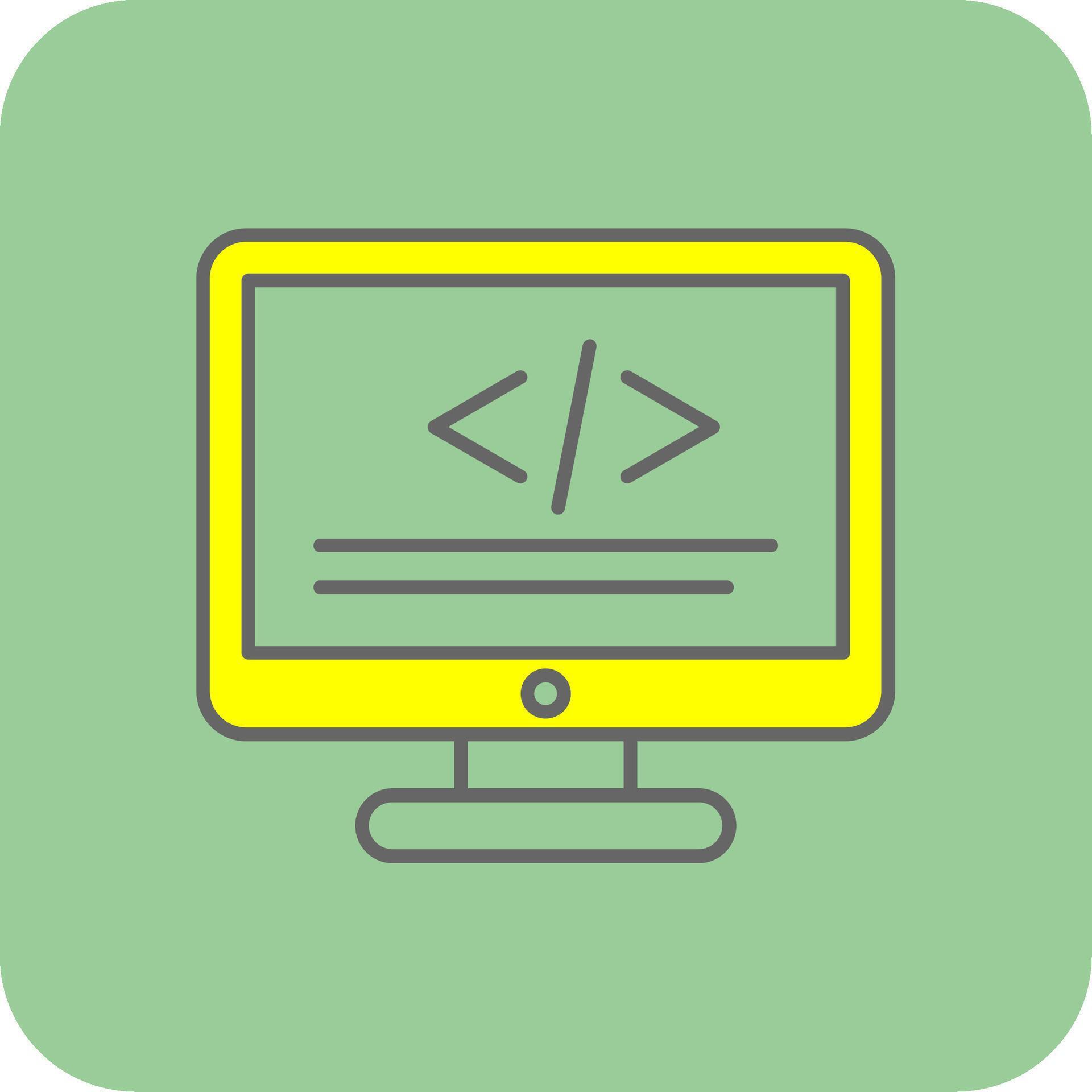Programming Filled Yellow Icon 42749300 Vector Art at Vecteezy