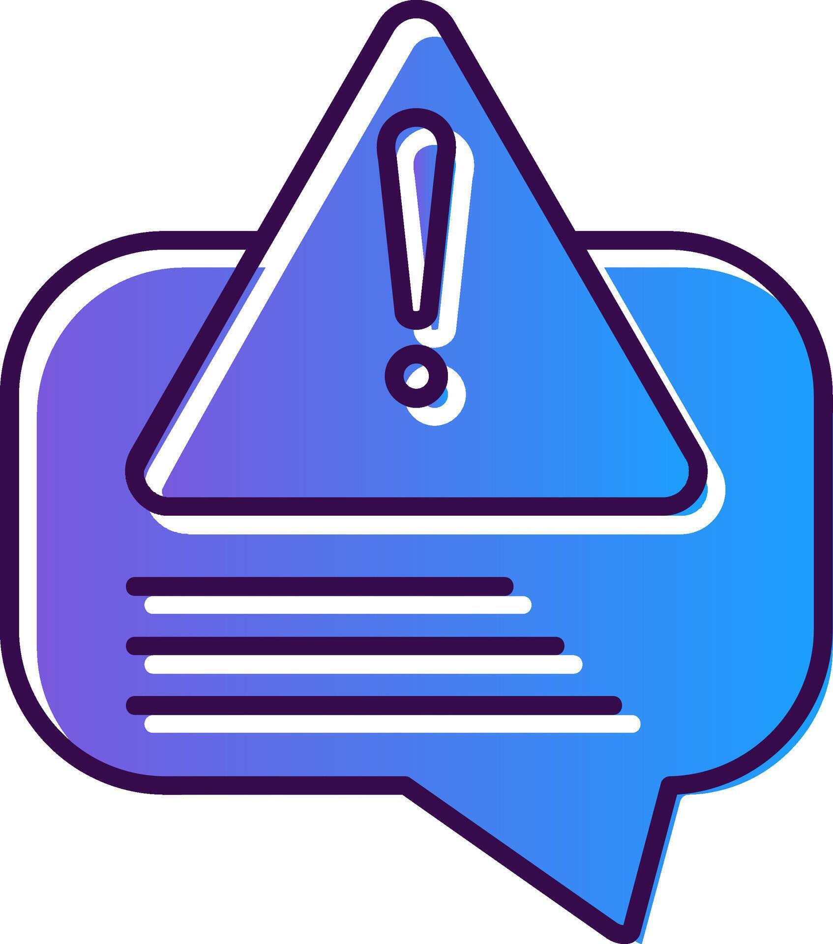 Error Message Gradient Filled Icon 42749357 Vector Art at Vecteezy