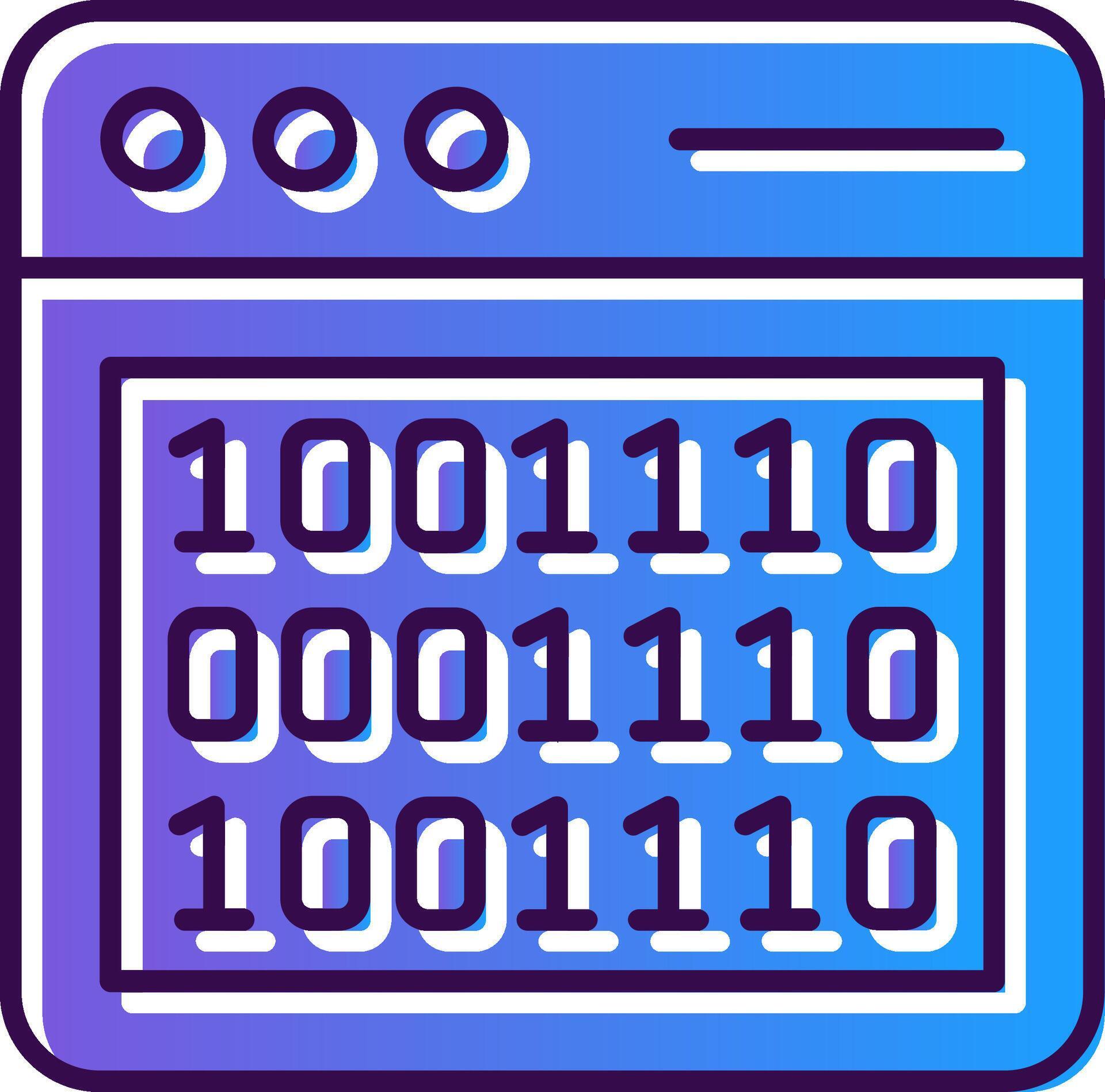 Binary Code Gradient Filled Icon 42749465 Vector Art at Vecteezy