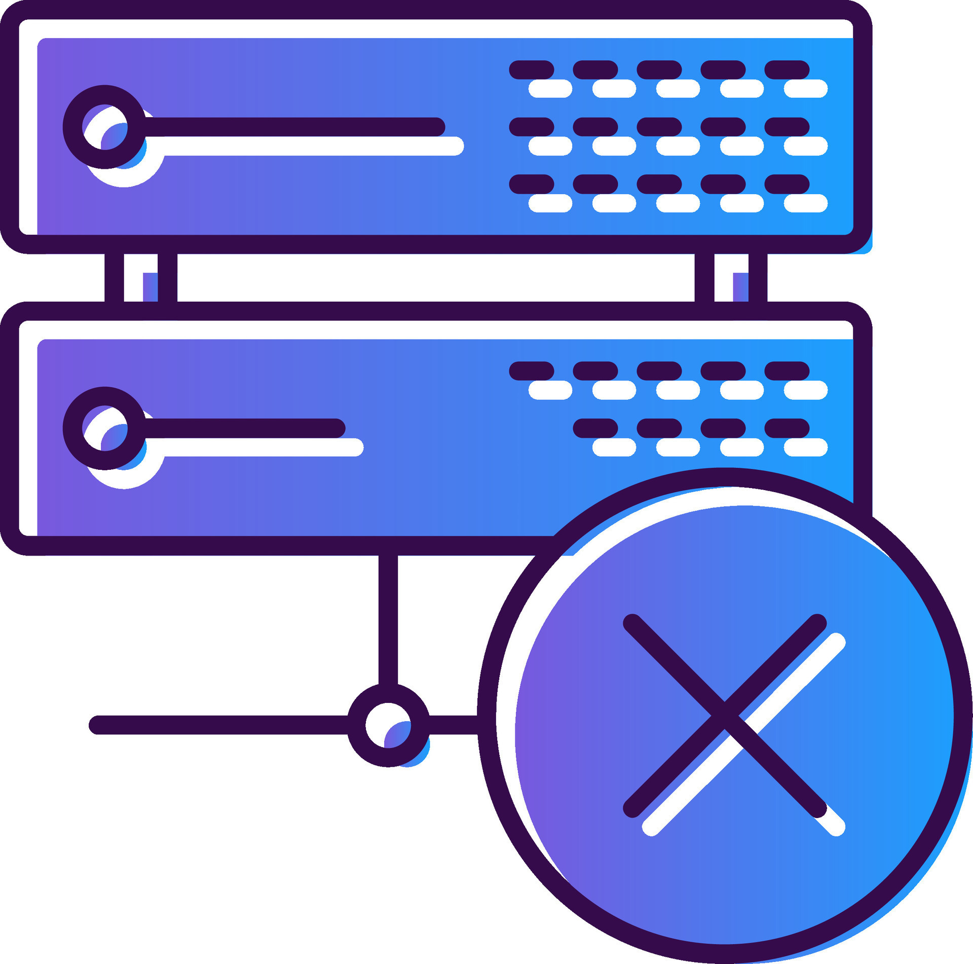Delete Data Gradient Filled Icon 42749602 Vector Art at Vecteezy