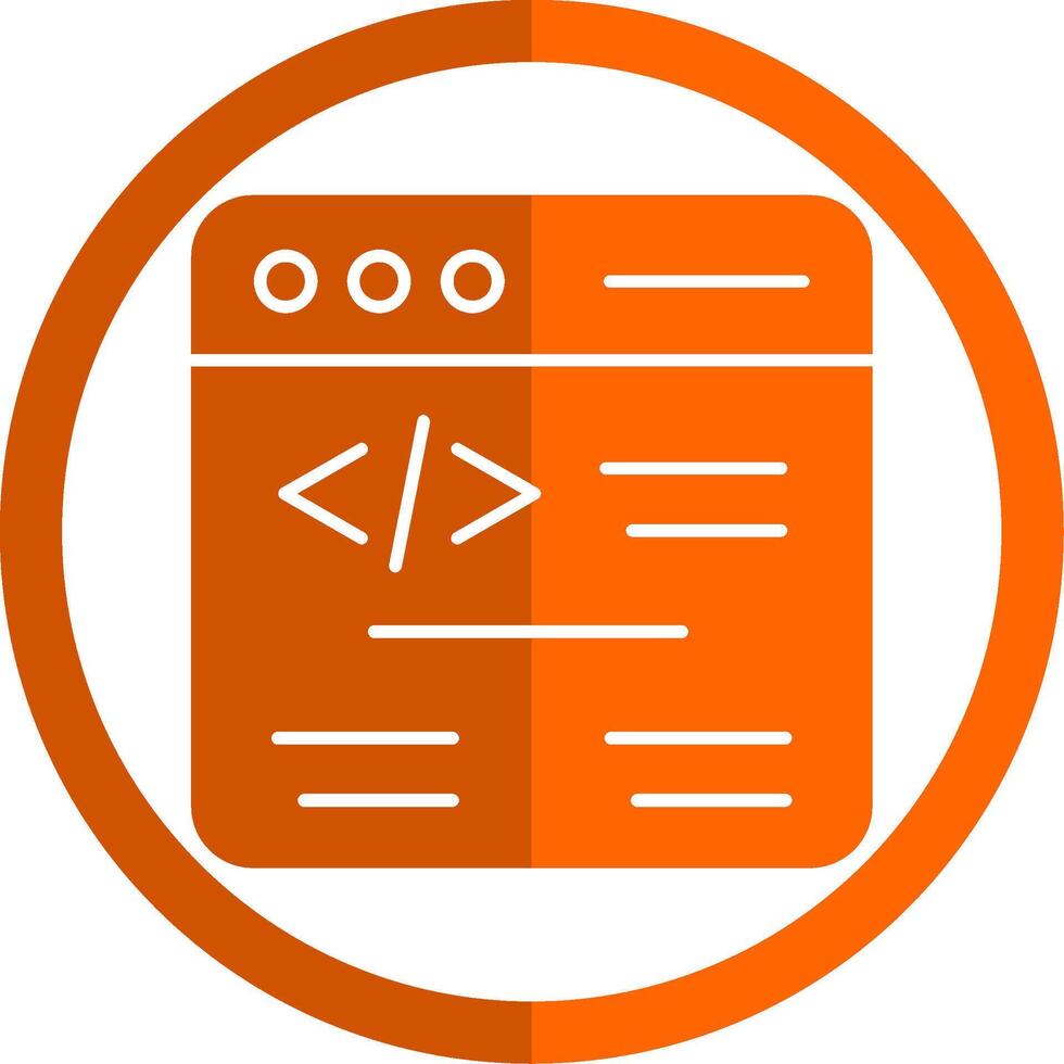 Web Coding Glyph Orange Circle Icon 42749730 Vector Art at Vecteezy