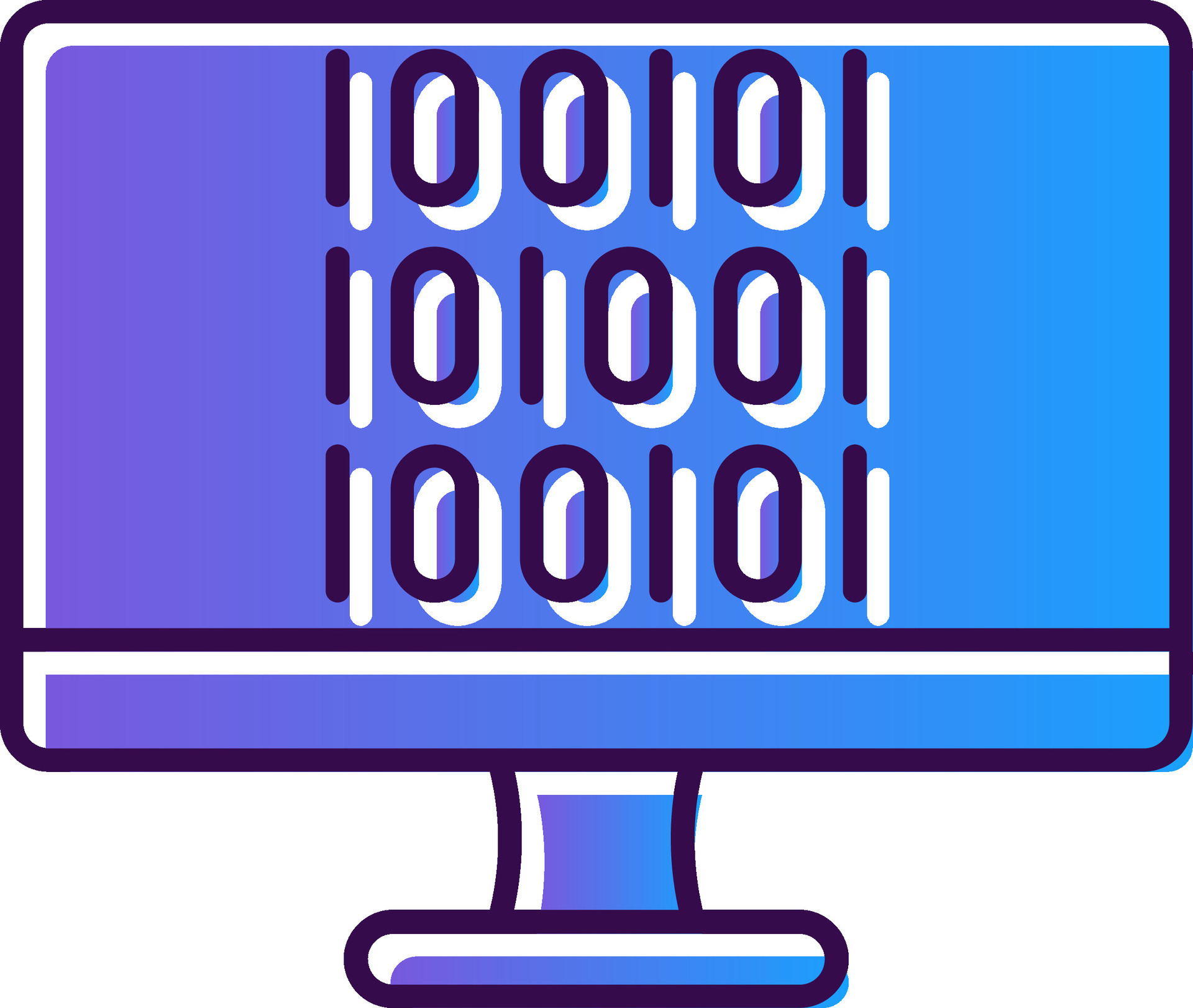 Binary Code Gradient Filled Icon 42752140 Vector Art at Vecteezy