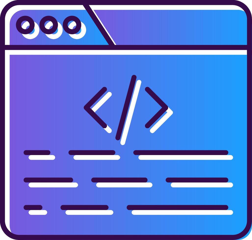 Coding Gradient Filled Icon 42753734 Vector Art at Vecteezy