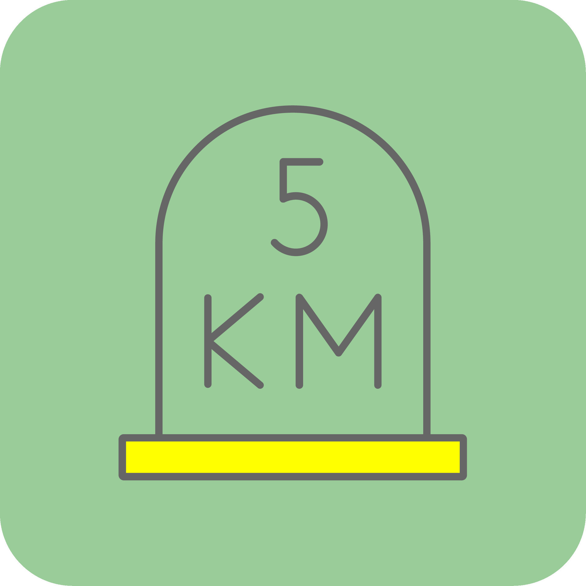 kilometer Filled Yellow Icon 42753980 Vector Art at Vecteezy