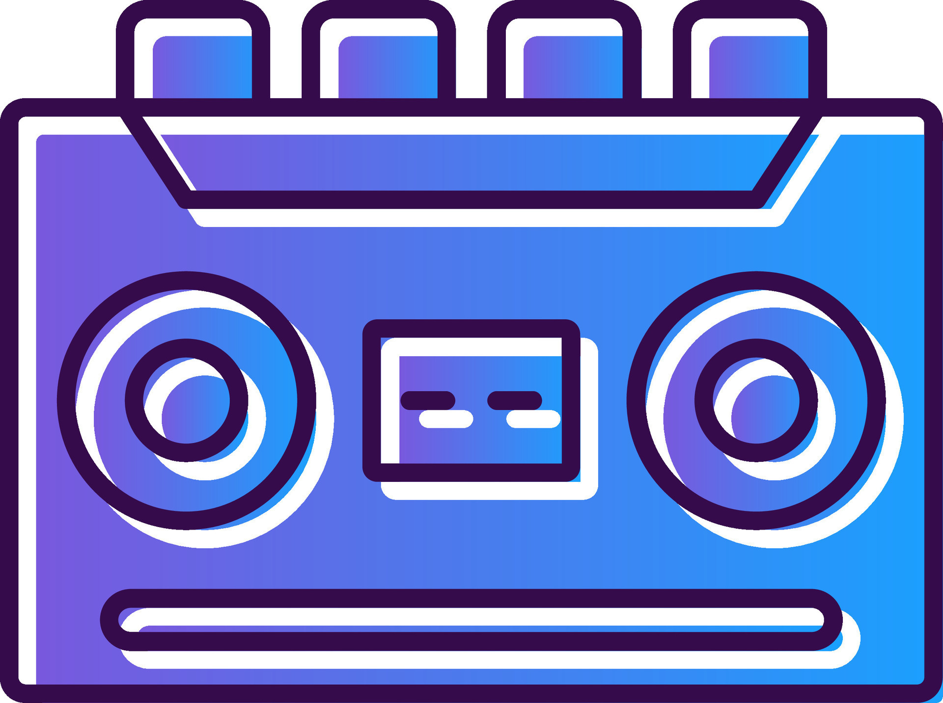 Cassette Recorder Gradient Filled Icon 42755321 Vector Art At Vecteezy