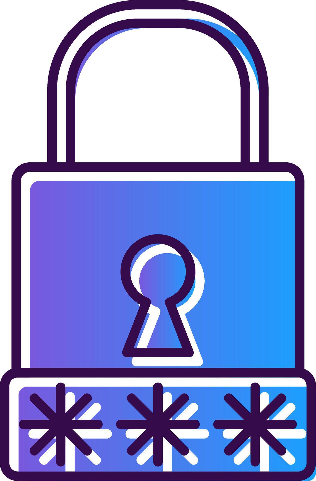Passcode Gradient Filled Icon 42758361 Vector Art at Vecteezy