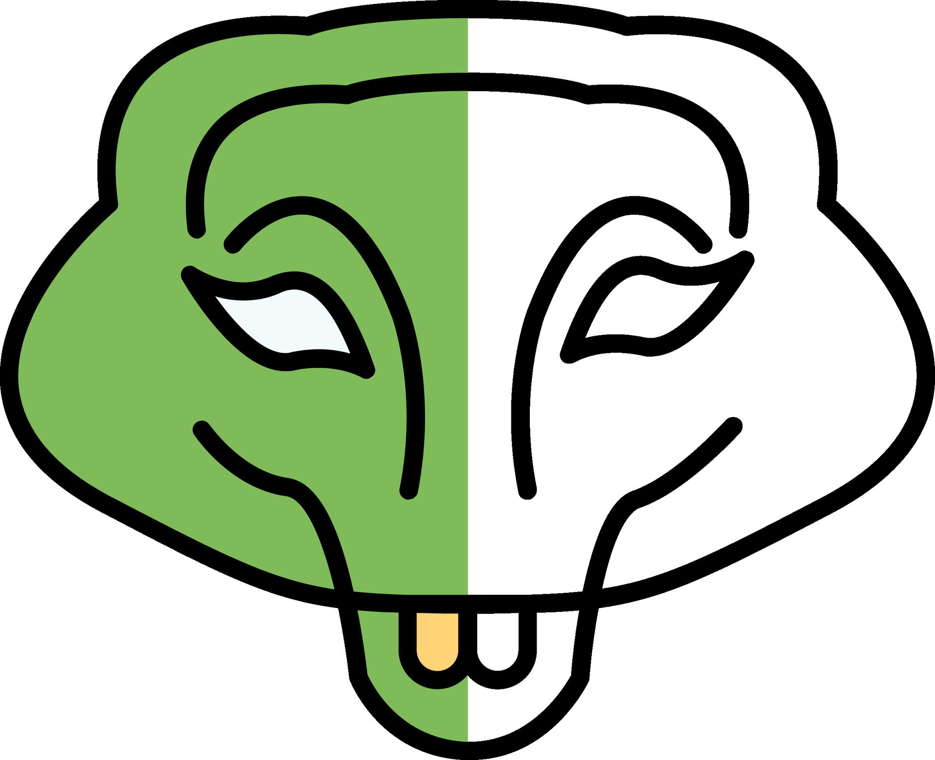 Crocodile Filled Half Cut Icon 42758693 Vector Art at Vecteezy