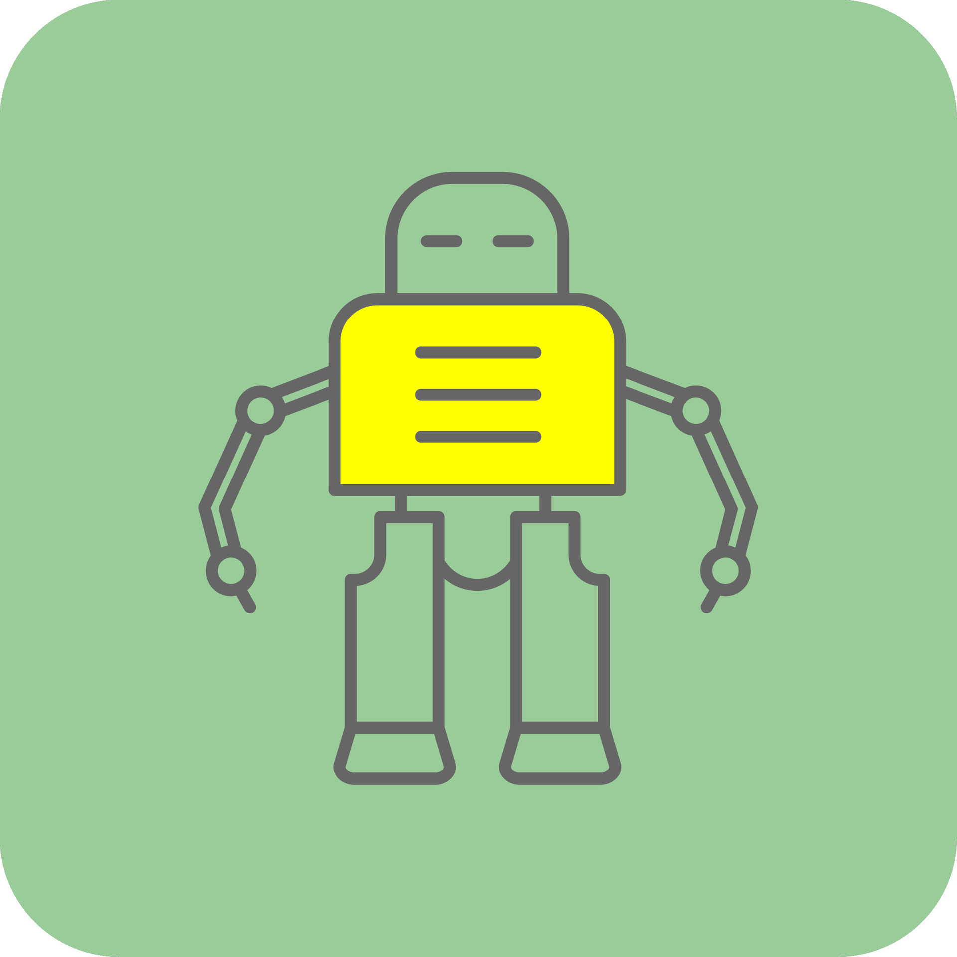 Robot Filled Yellow Icon 42763435 Vector Art at Vecteezy