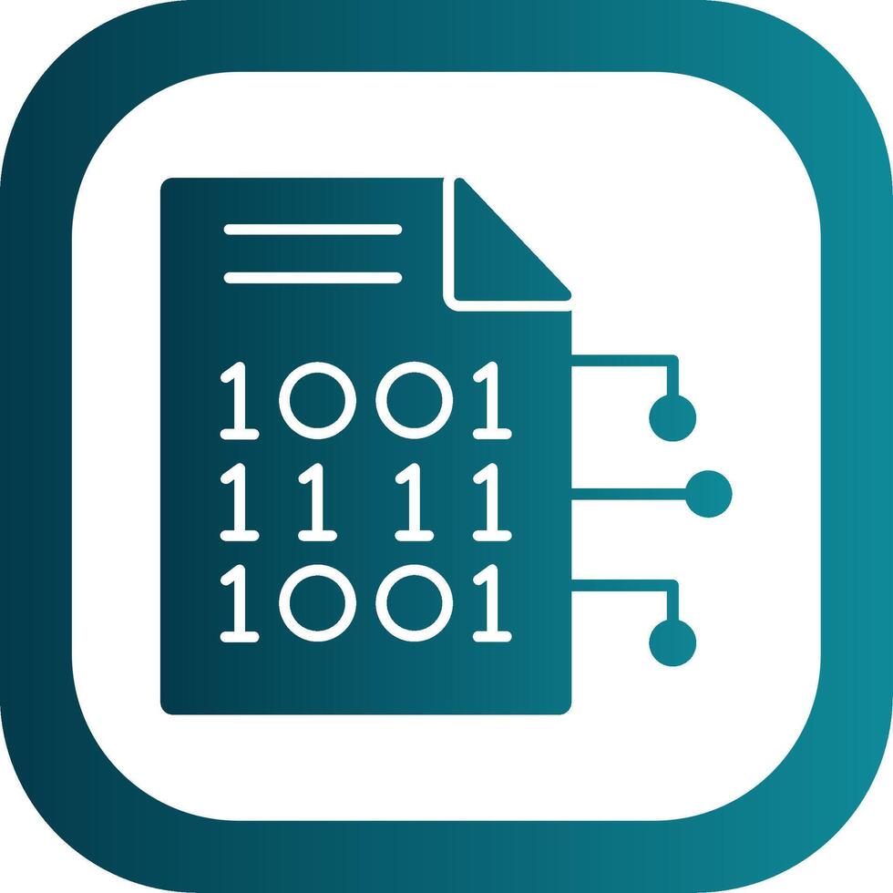 Encryption Data Glyph Gradient Round Corner Icon 42765010 Vector Art at ...