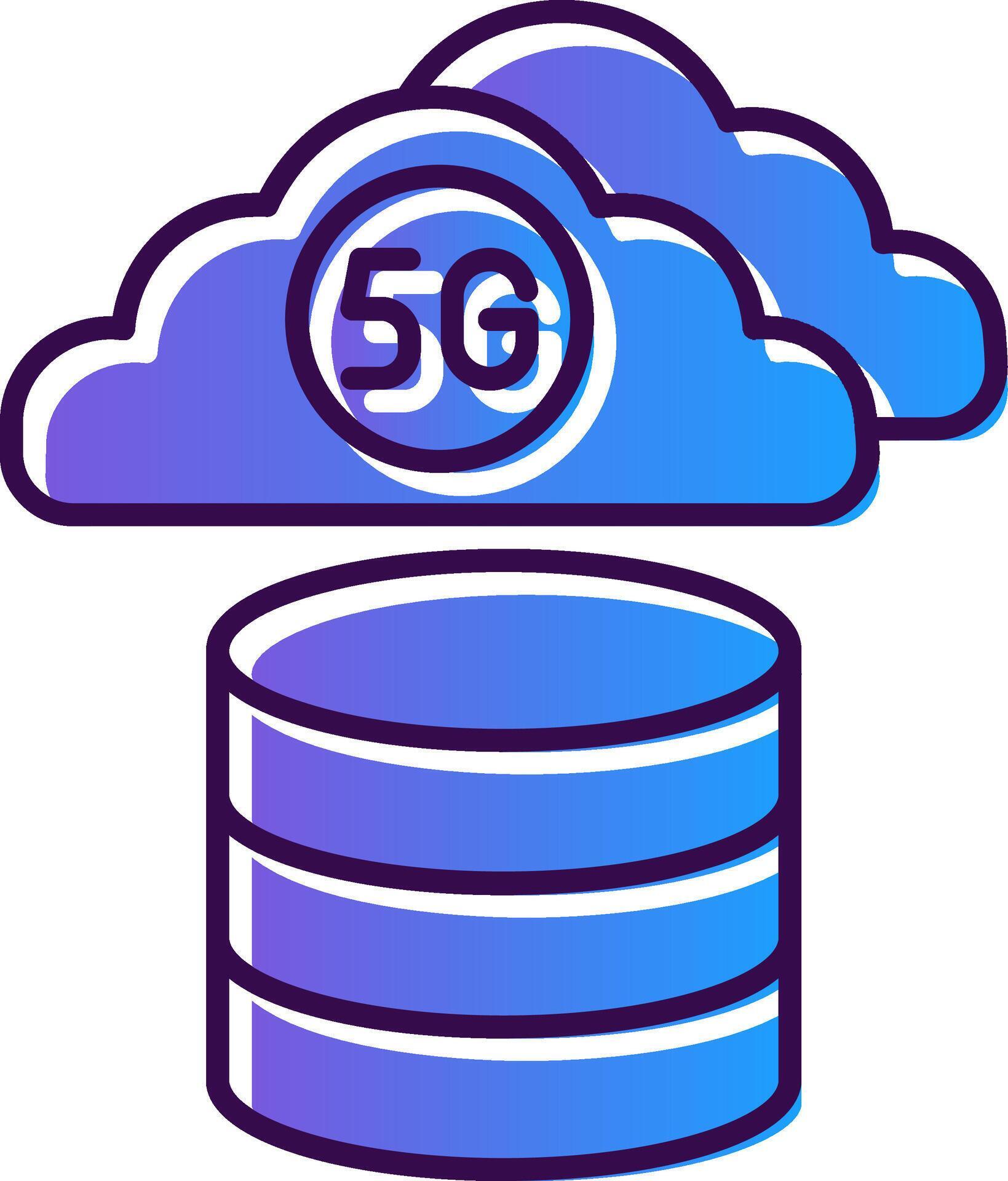 Cloud Database Gradient Filled Icon 42765368 Vector Art at Vecteezy