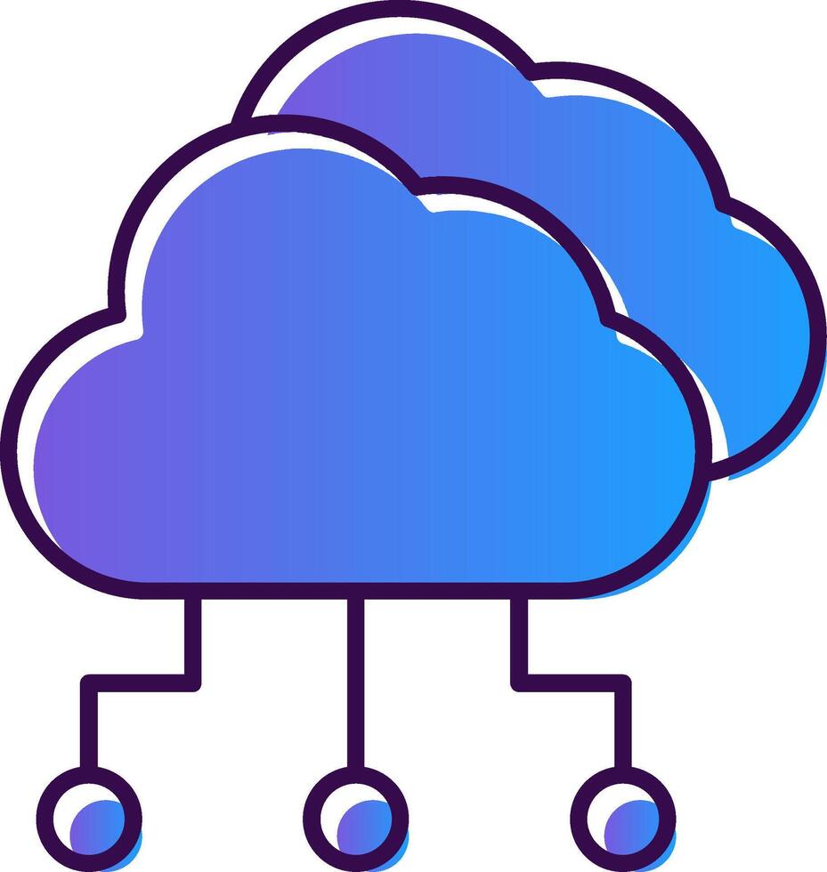 Cloud Computing Gradient Filled Icon 42765783 Vector Art at Vecteezy
