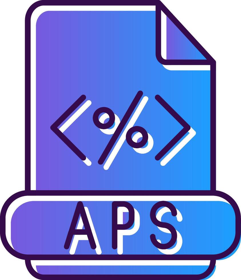 Asp Gradient Filled Icon 42771119 Vector Art at Vecteezy