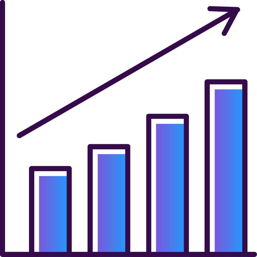 Bar Chart Gradient Filled Icon 42771443 Vector Art at Vecteezy