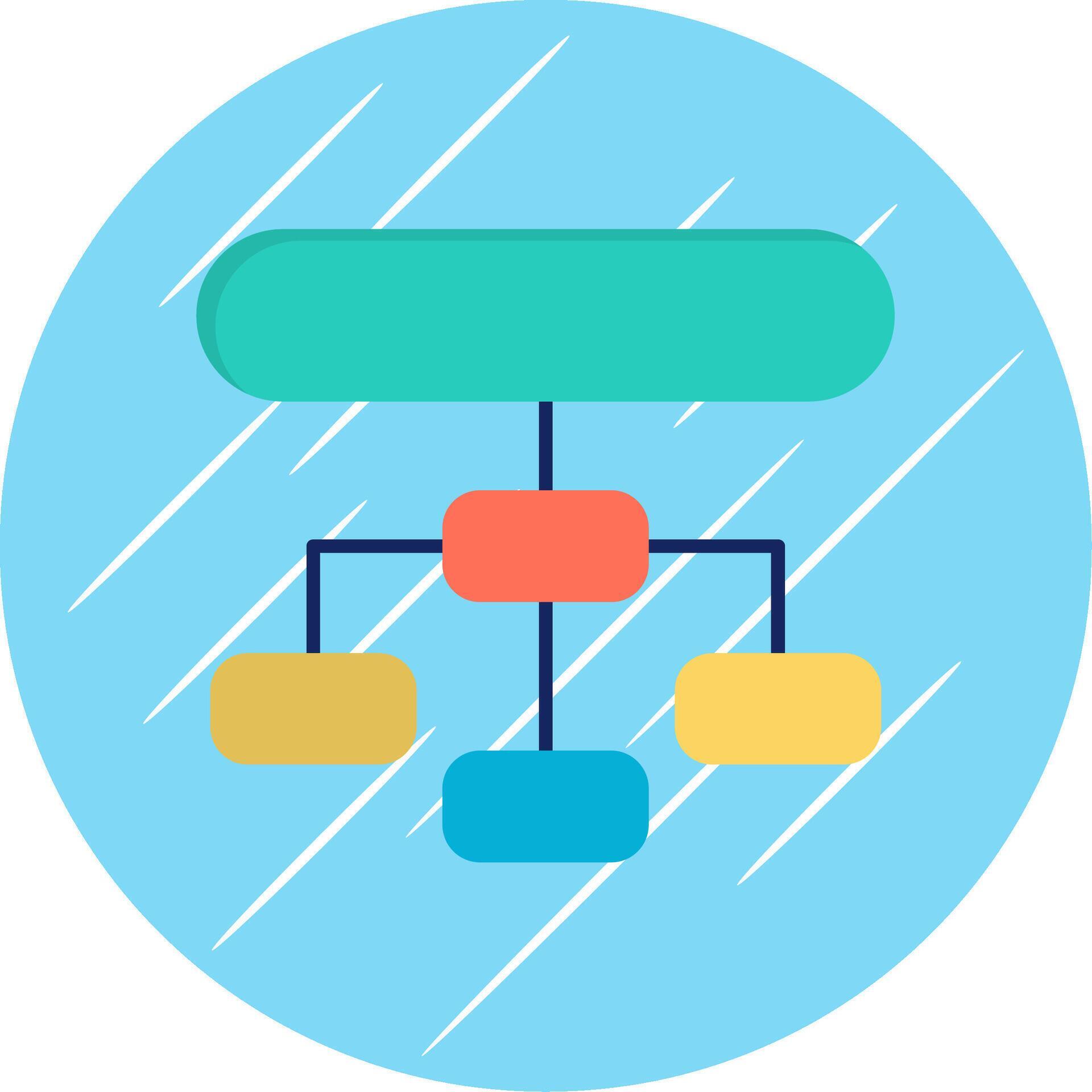 Hierarchical Structure Flat Blue Circle Icon 42771518 Vector Art at ...