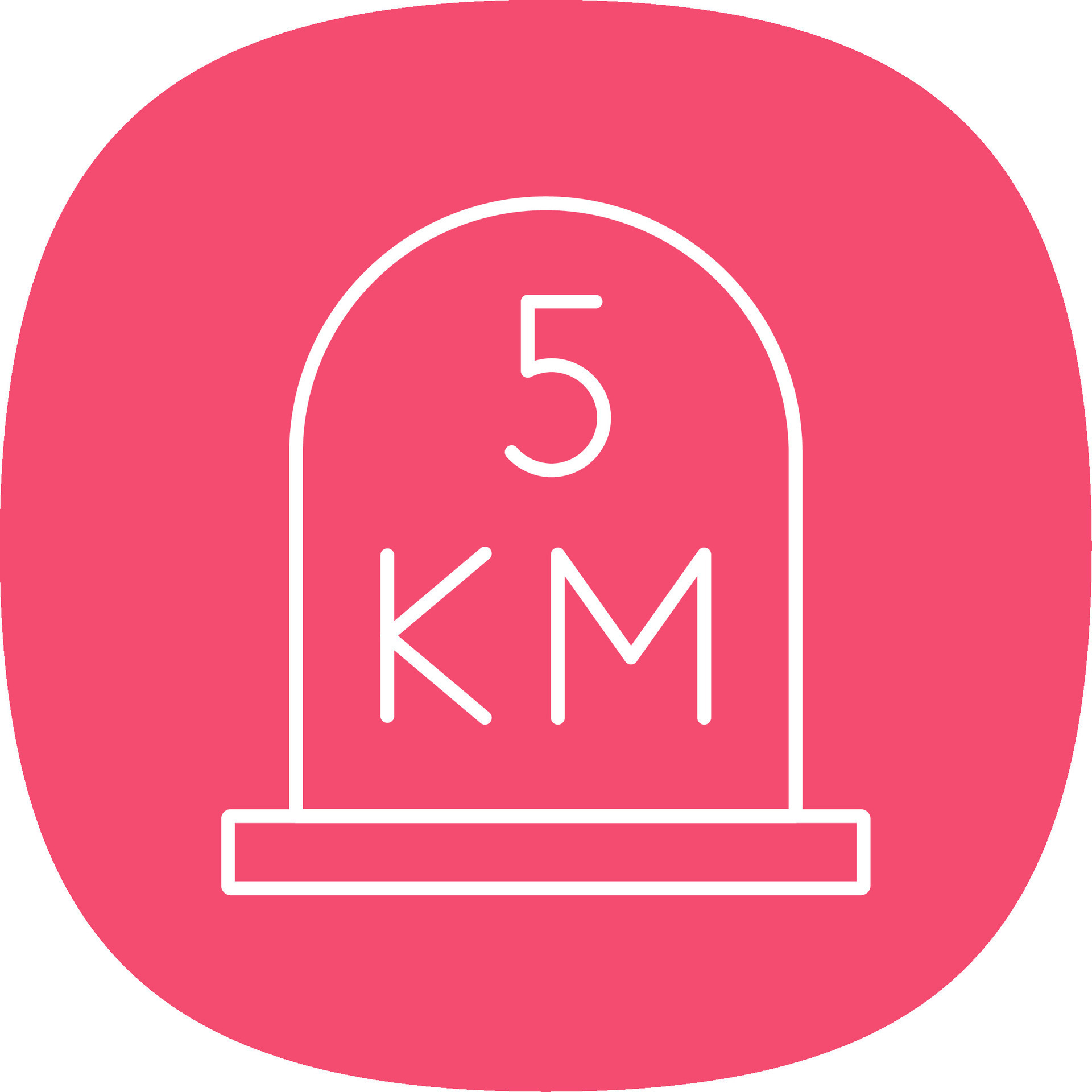 kilometer Line Curve Icon 42775905 Vector Art at Vecteezy