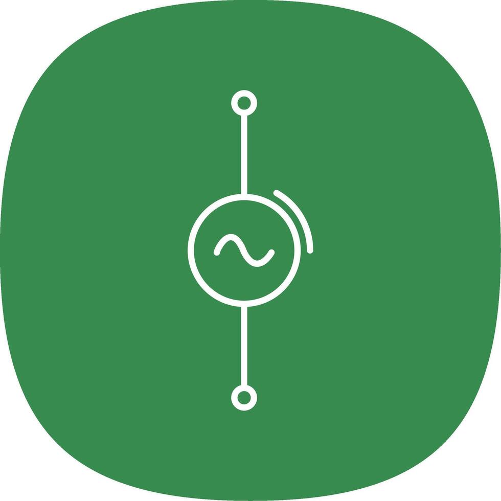 Ac Voltage Source Line Curve Icon 42777151 Vector Art At Vecteezy