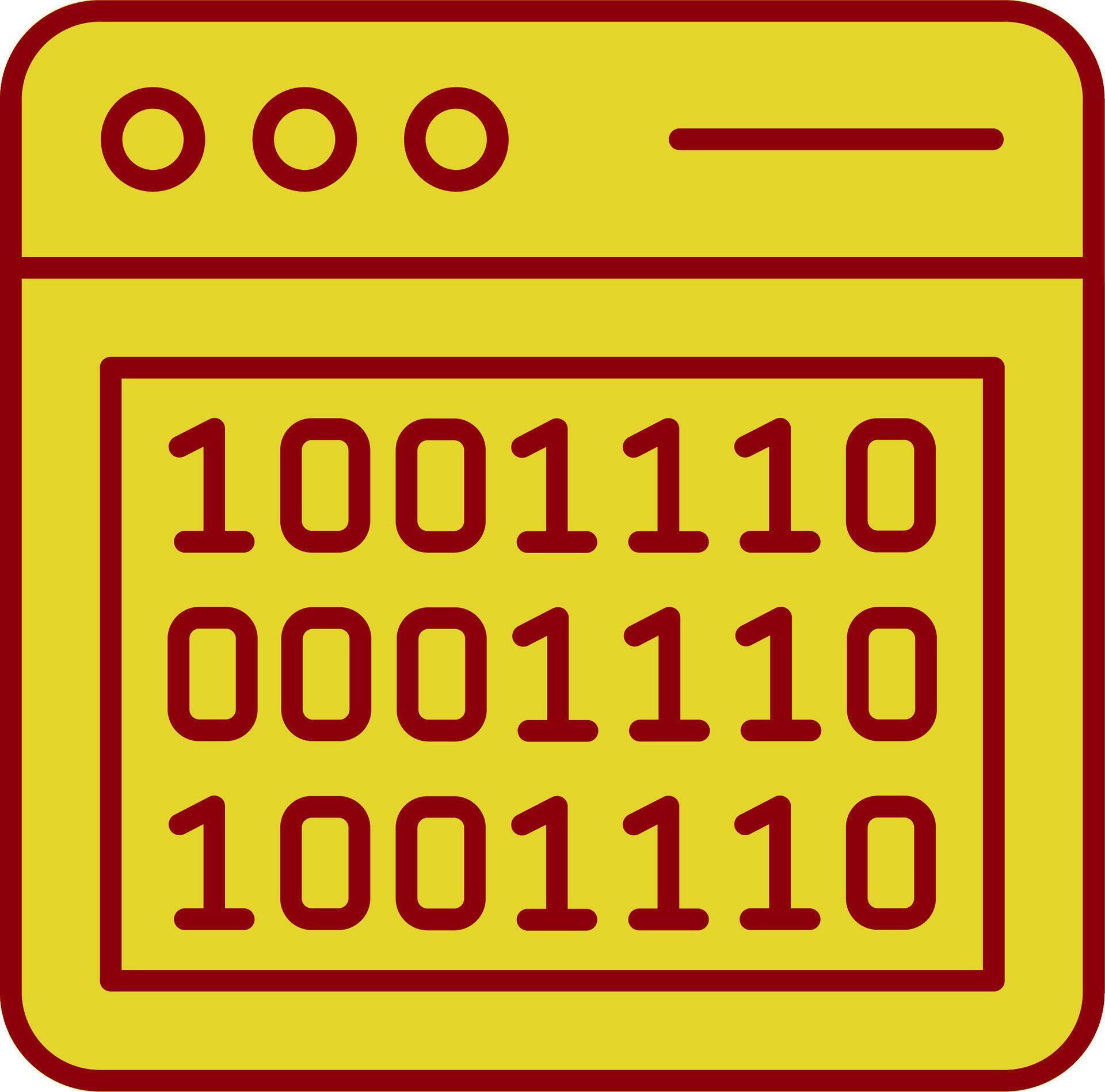Binary Code Line Two Color Icon 42778847 Vector Art at Vecteezy