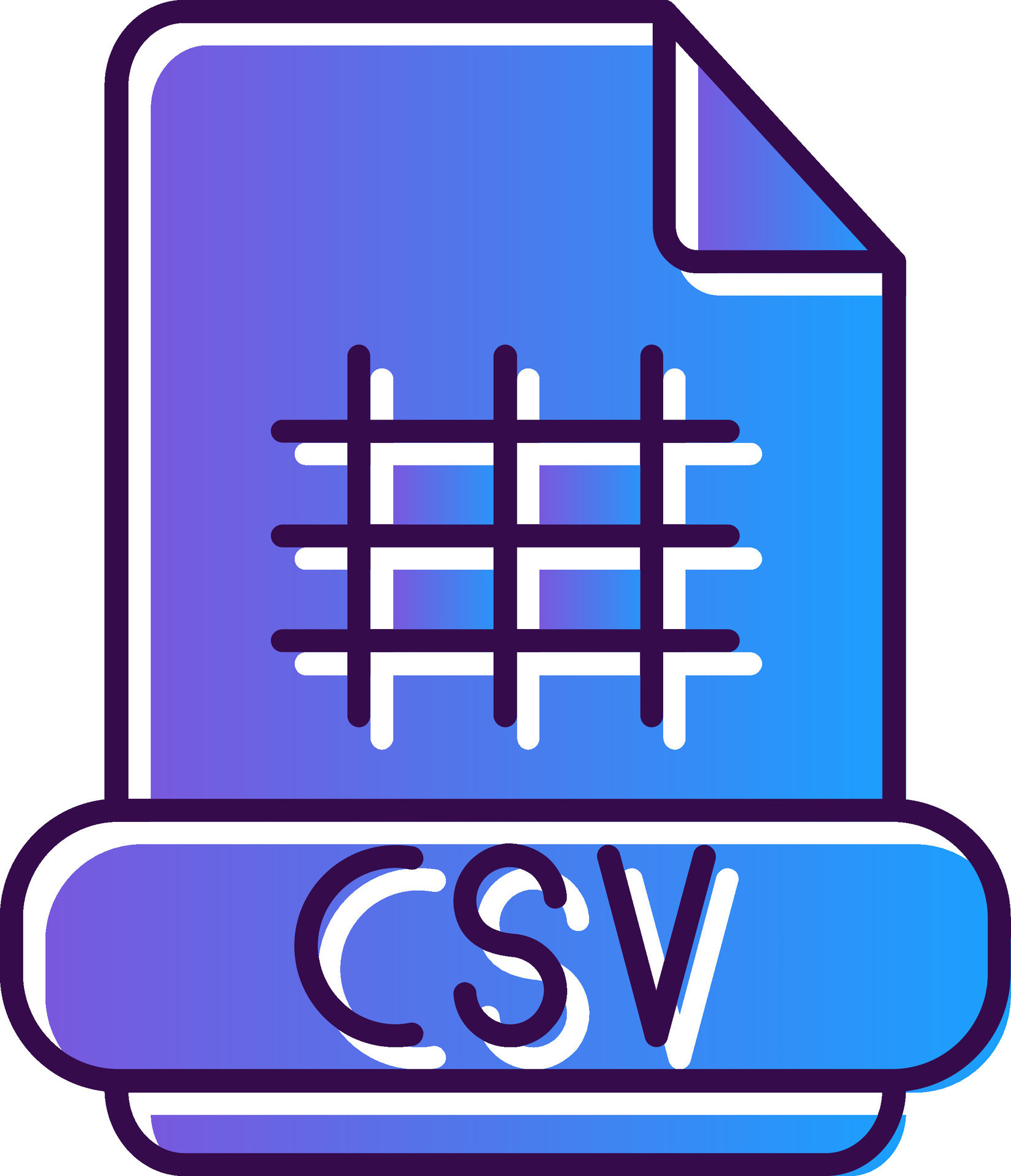 Csv Gradient Filled Icon 42781092 Vector Art at Vecteezy