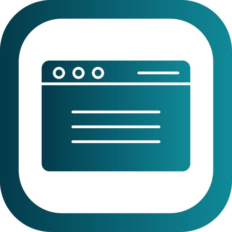 Browser Glyph Gradient Round Corner Icon 42781201 Vector Art at Vecteezy