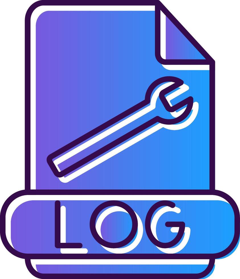 Log Format Gradient Filled Icon 42781251 Vector Art at Vecteezy