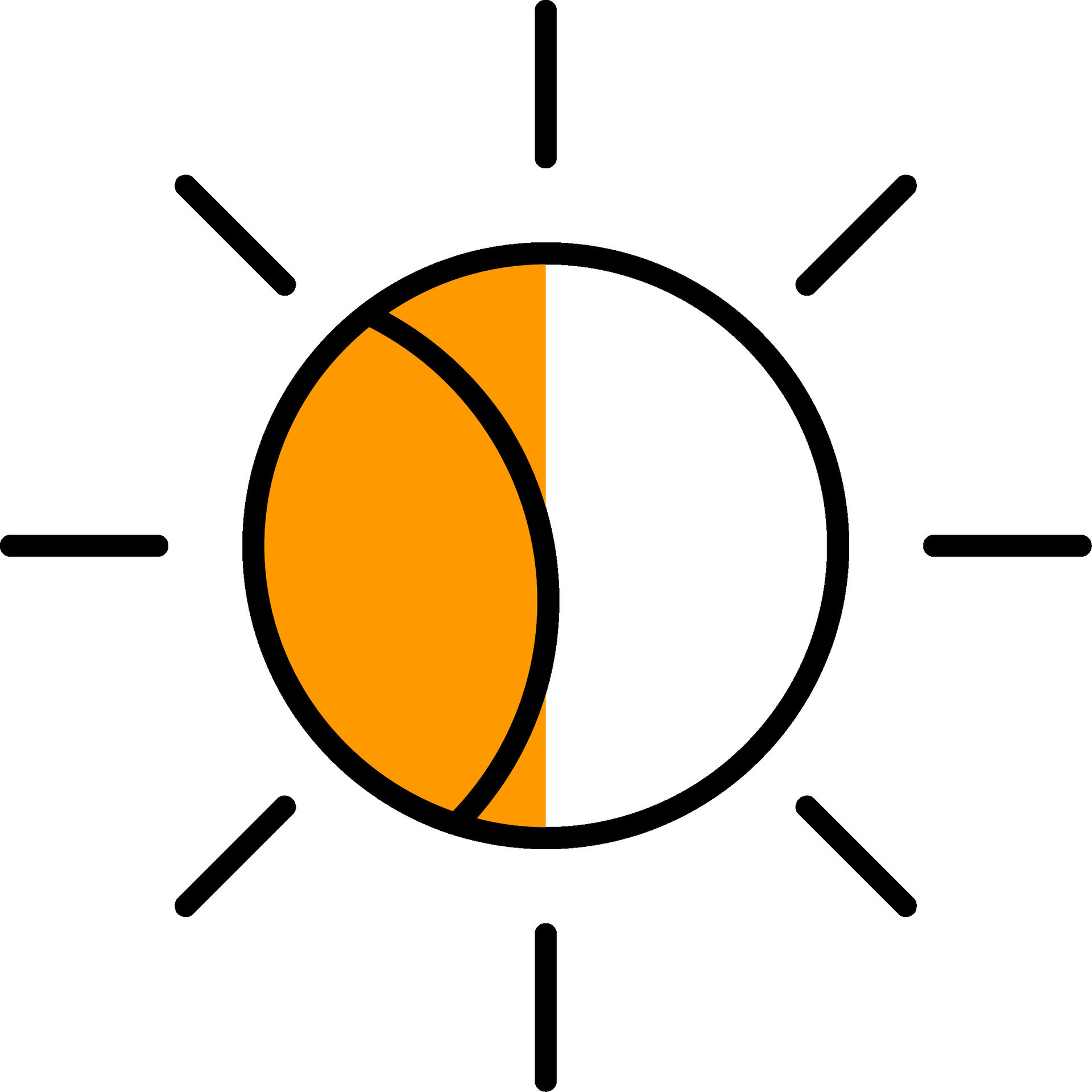 Eclipse Filled Half Cut Icon 42781474 Vector Art at Vecteezy