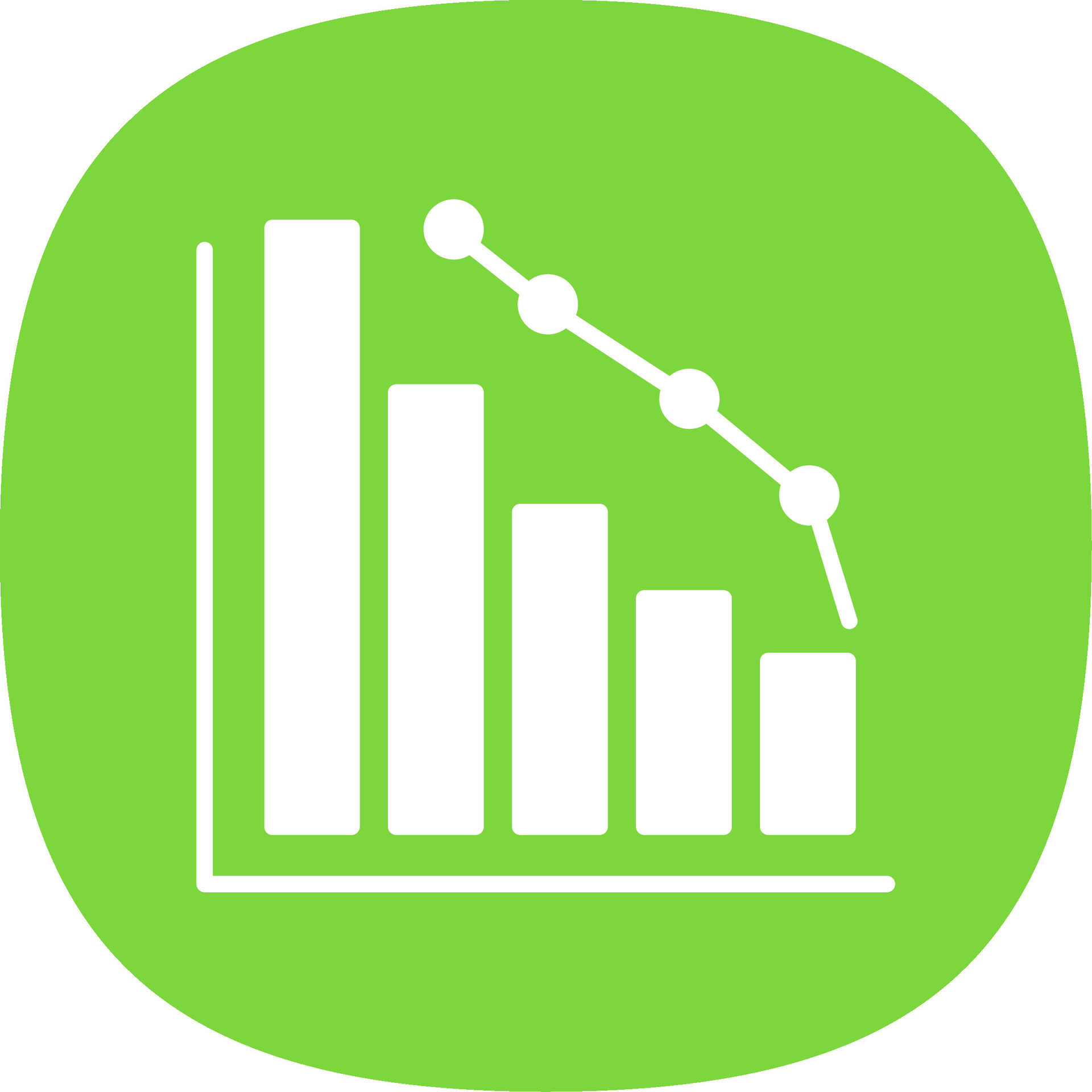 Decrease Glyph Curve Icon 42782556 Vector Art at Vecteezy