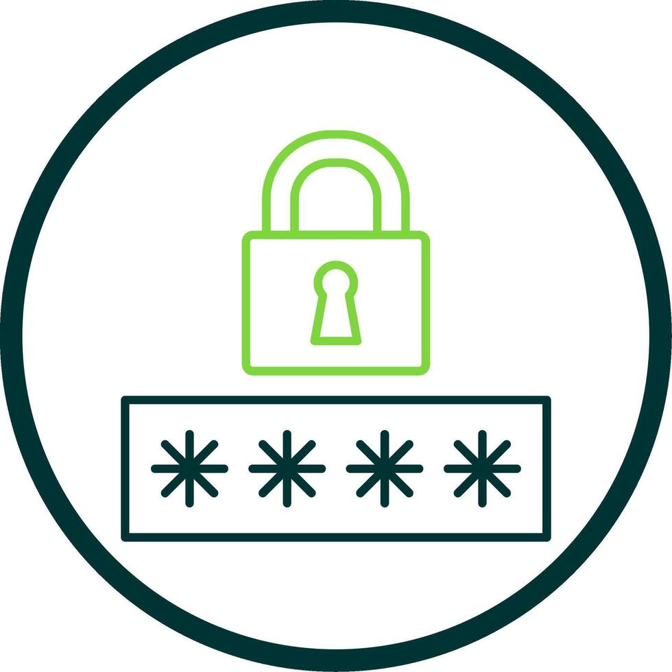 Password Line Circle Icon 42784703 Vector Art At Vecteezy
