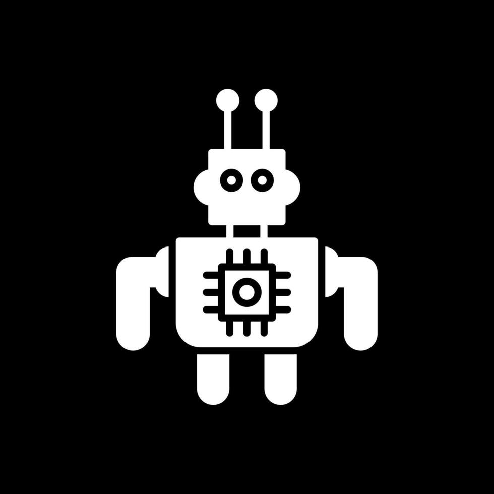 Robot Glyph Inverted Icon 42785475 Vector Art at Vecteezy