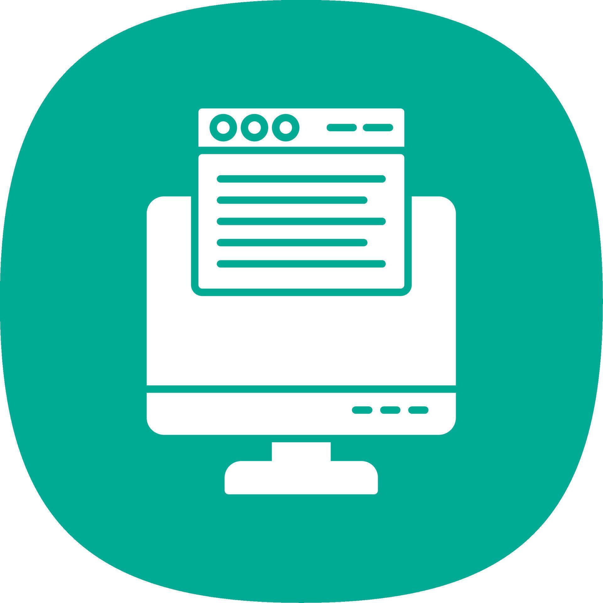 Browser Glyph Curve Icon 42787712 Vector Art at Vecteezy