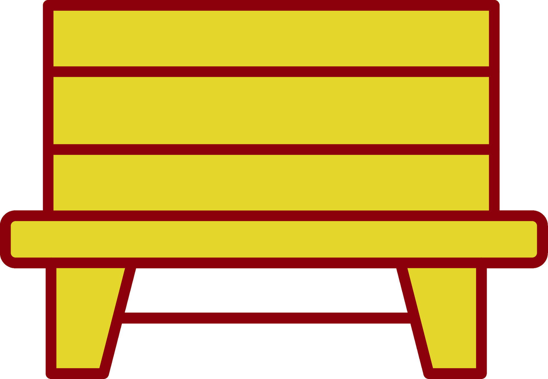 Bench Line Two Color Icon 42790959 Vector Art at Vecteezy