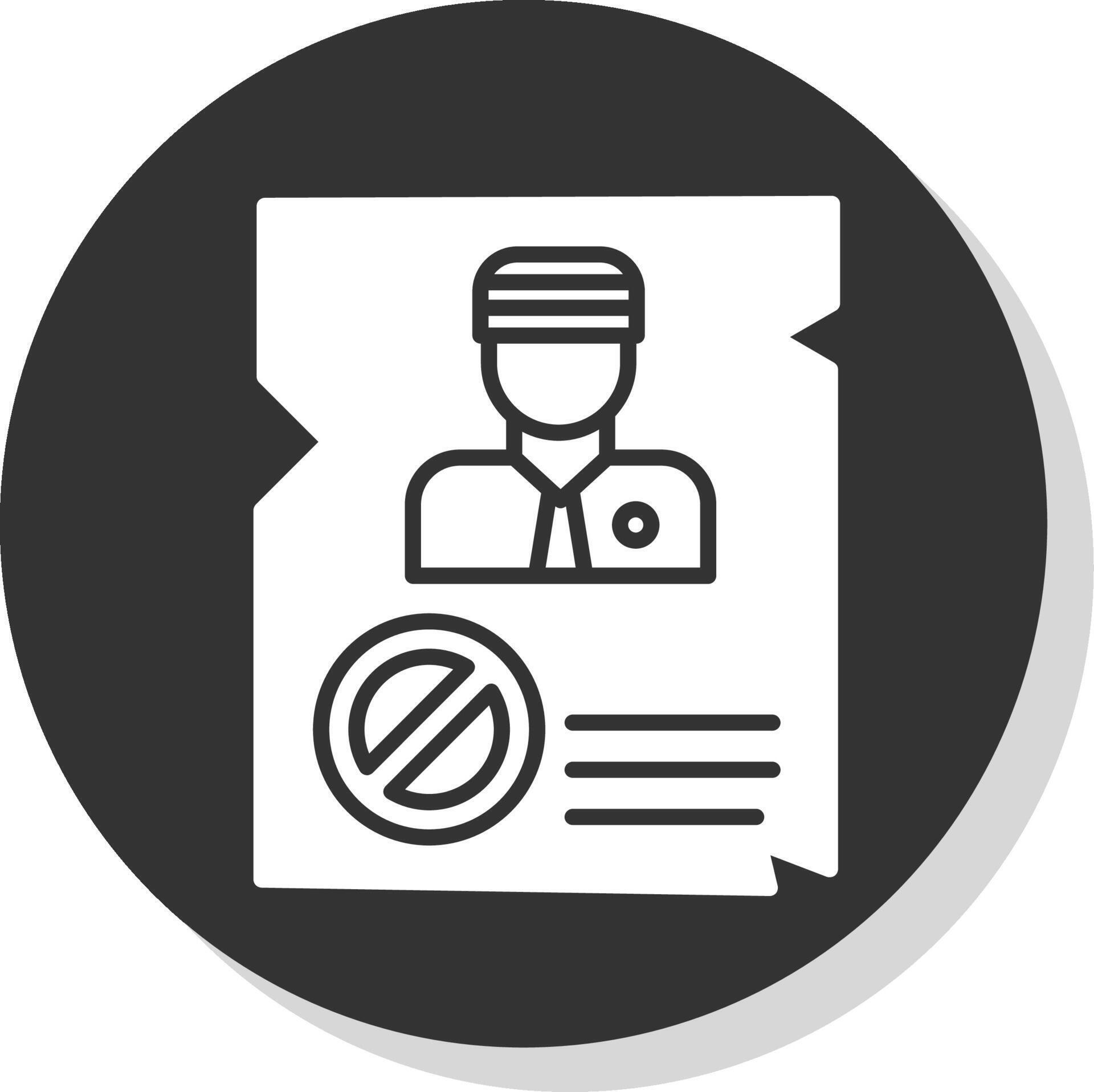 Blaklist Glyph Grey Circle Icon 42796743 Vector Art at Vecteezy