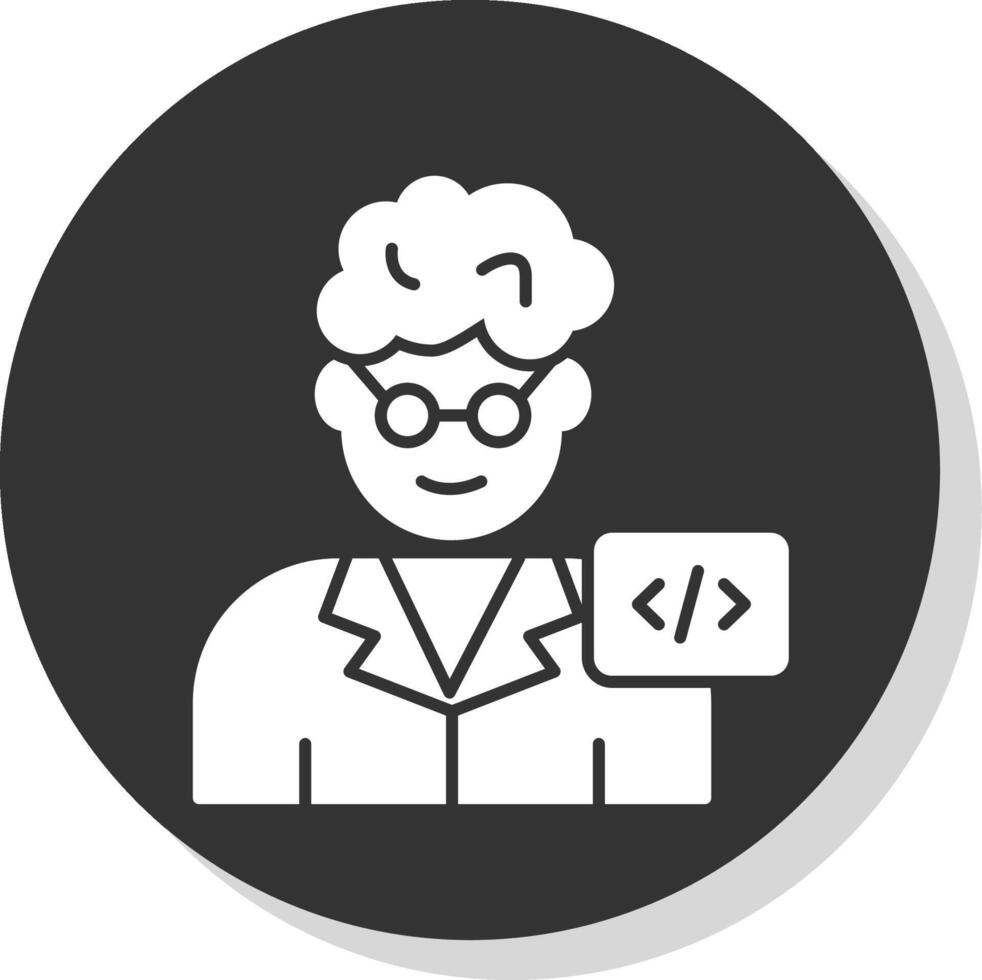 Programmer Glyph Grey Circle Icon 42798270 Vector Art At Vecteezy