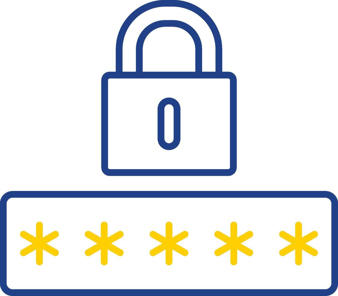 Password Line Two Color Icon 42801939 Vector Art At Vecteezy