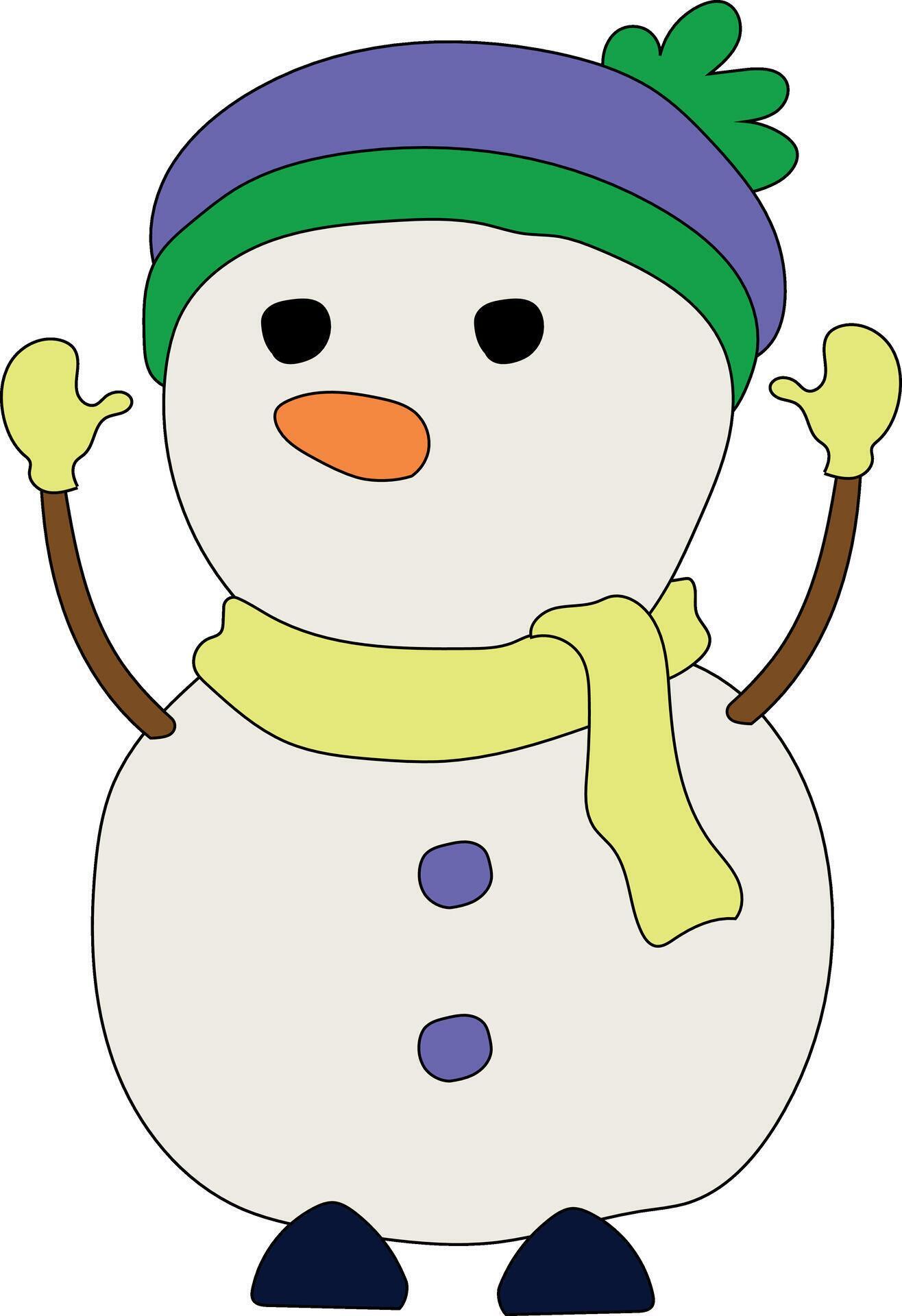 Colorful Snowman Clipart for Lovers of Winter Season. This Winter Theme ...