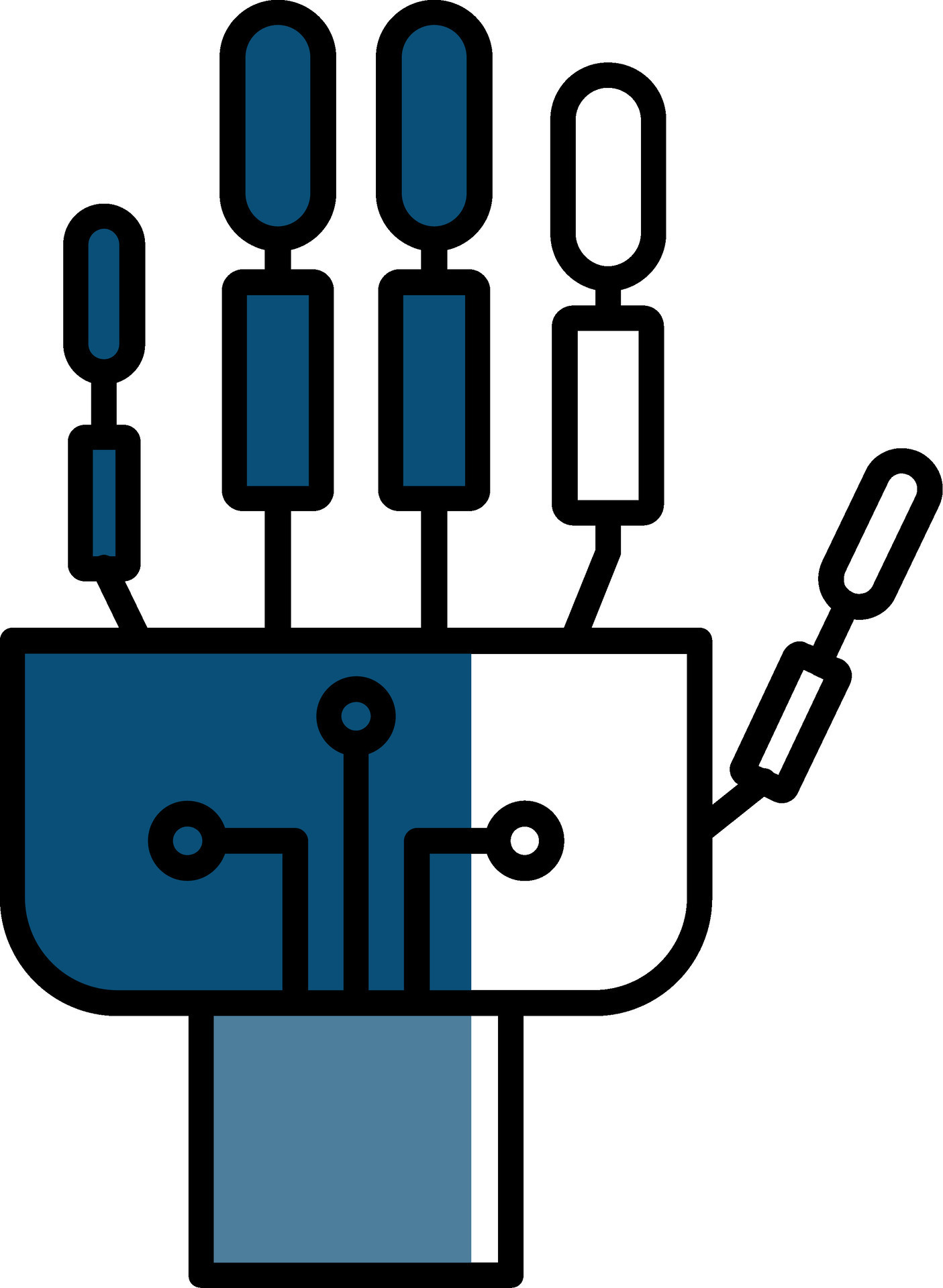 Robotics hand Filled Half Cut Icon 42812502 Vector Art at Vecteezy