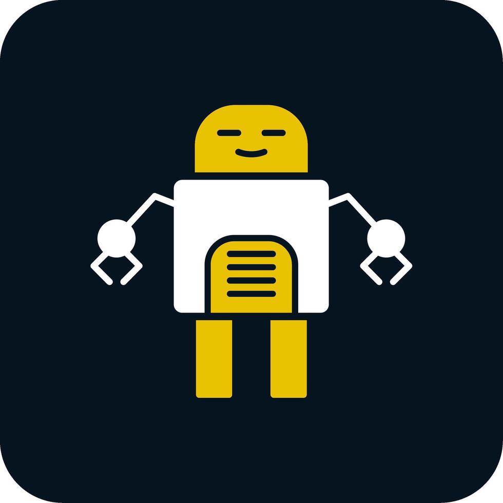 Robot Glyph Two Color Icon 42812592 Vector Art at Vecteezy