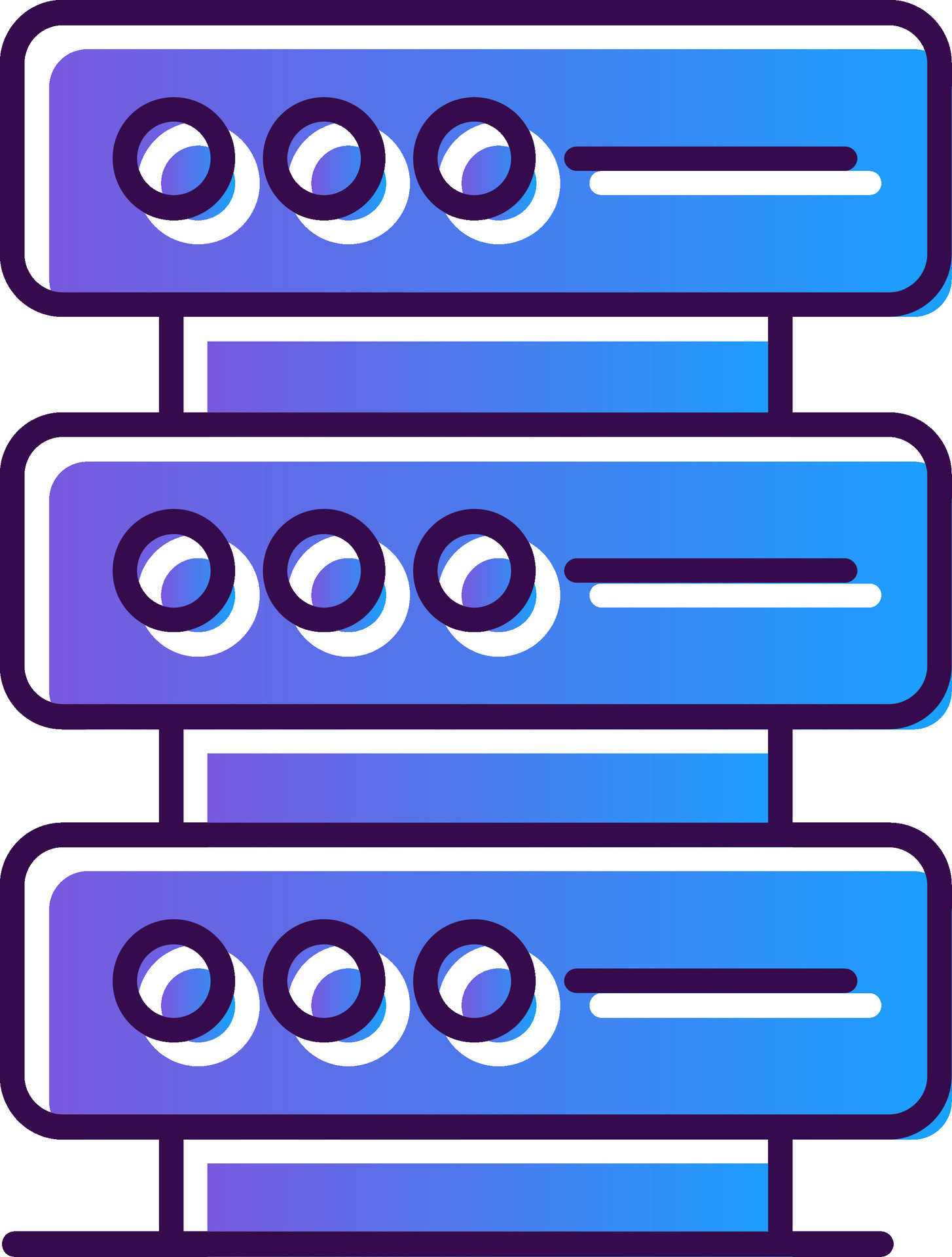 Database Gradient Filled Icon 42813504 Vector Art At Vecteezy