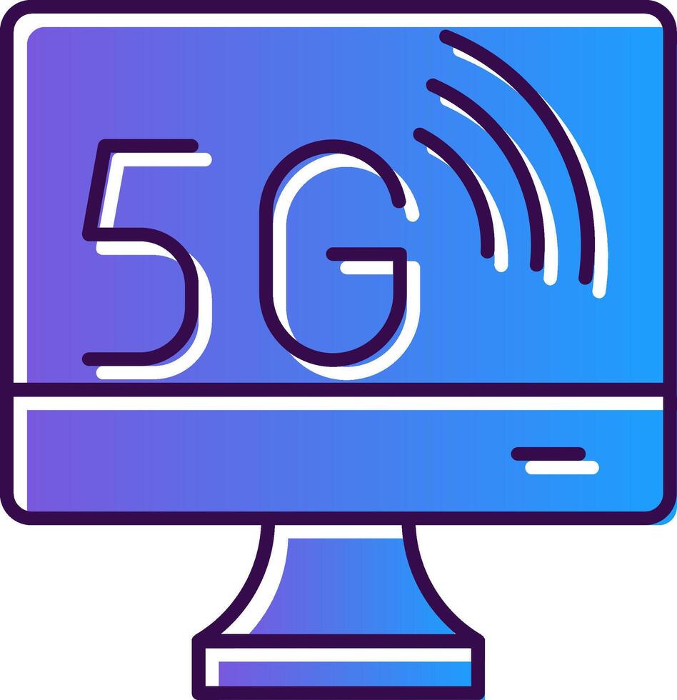 Computer Gradient Filled Icon 42813936 Vector Art at Vecteezy