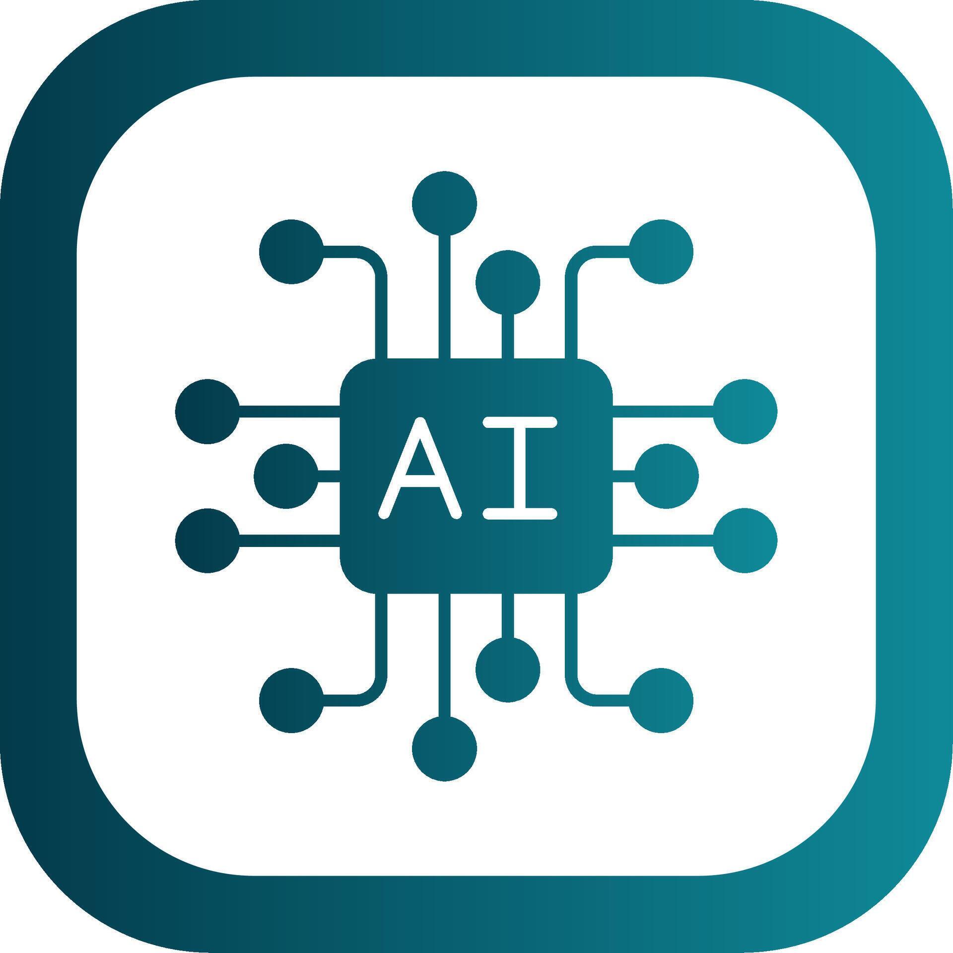 Ai Glyph Gradient Round Corner Icon 42814007 Vector Art at Vecteezy