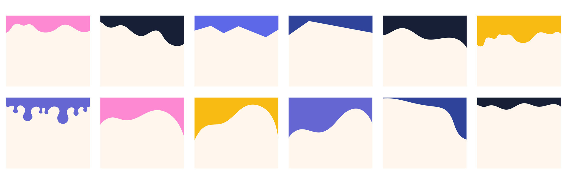 Array Of Varied Shapes Designed For Headers Or Footers On Square Posts Or Websites A Decorative