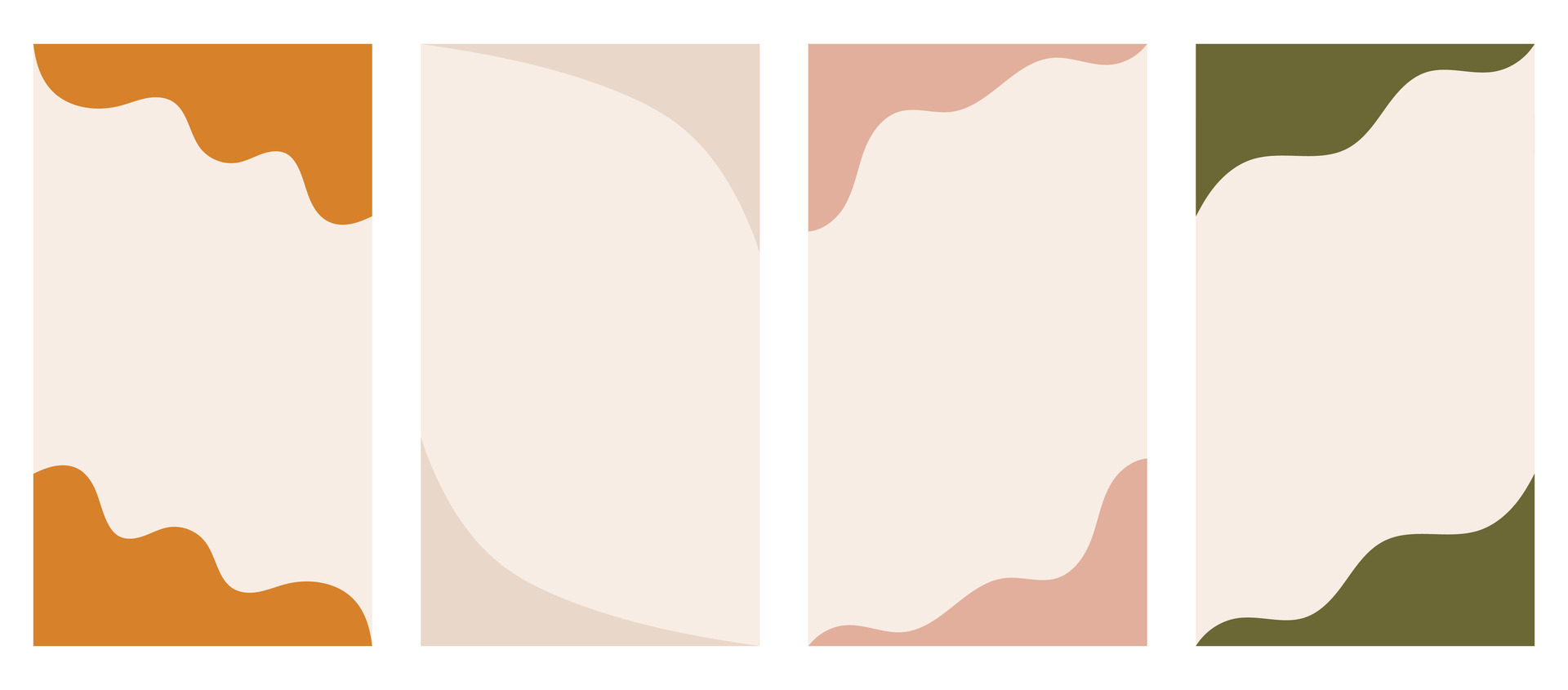 Set of varied shapes for use in vertical stories, promo site headers ...