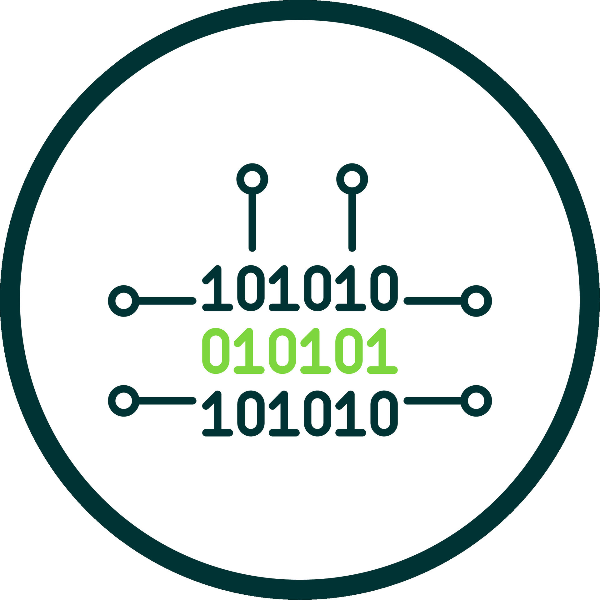 Binary Code Line Circle Icon 42817966 Vector Art at Vecteezy