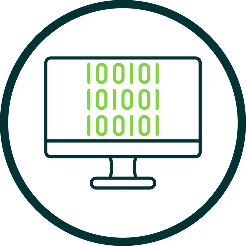 Binary Code Line Circle Icon 42827445 Vector Art At Vecteezy