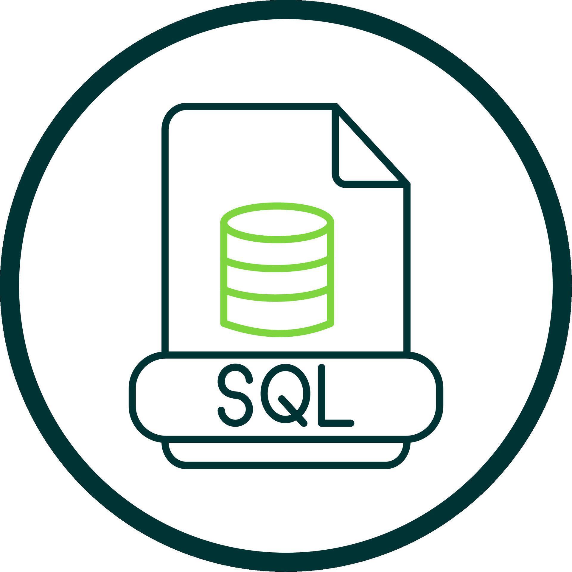 Sql Line Circle Icon 42828086 Vector Art at Vecteezy