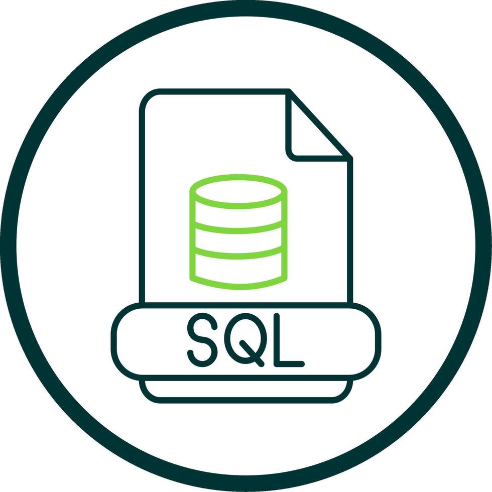 Sql Line Circle Icon 42828086 Vector Art at Vecteezy