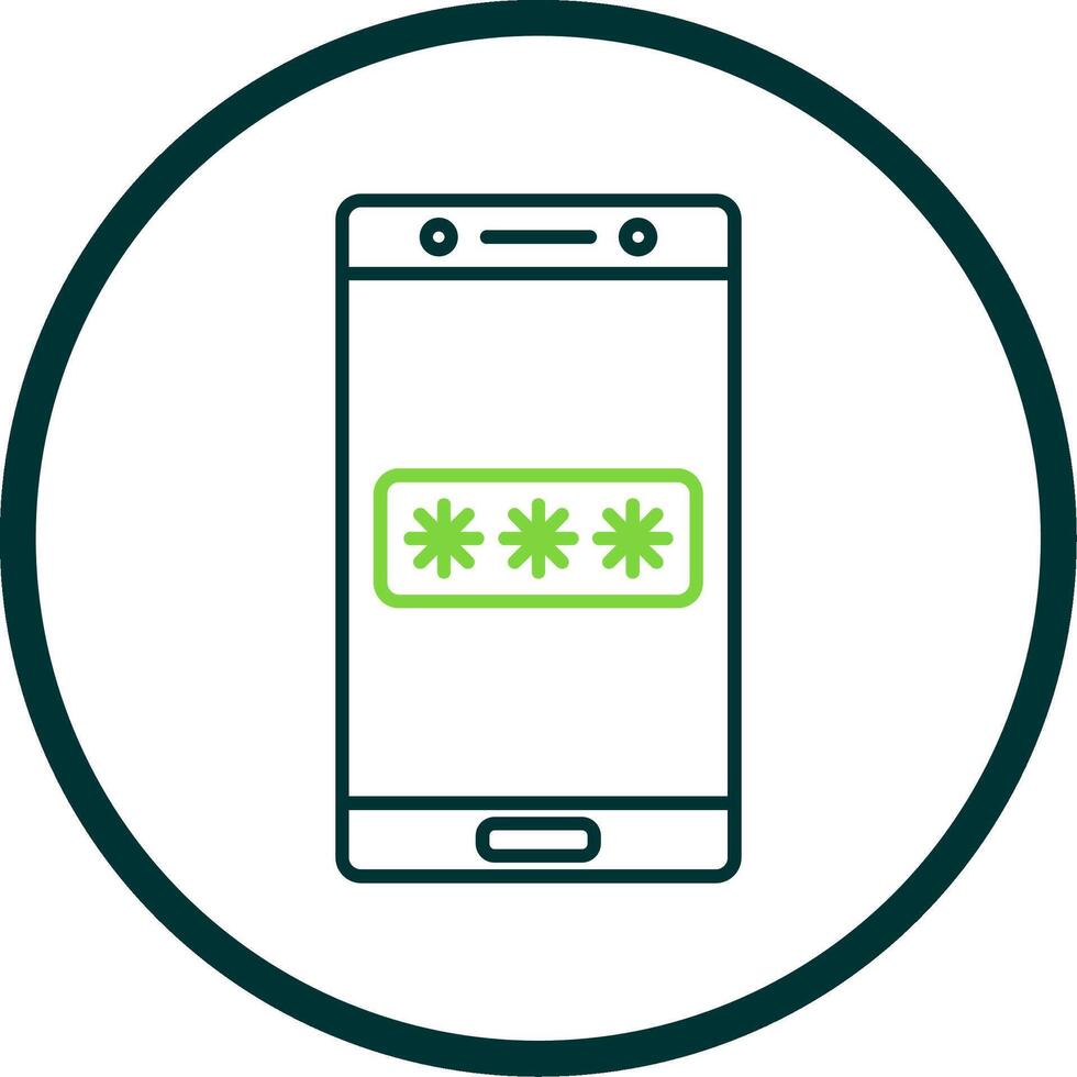 Password Line Circle Icon 42828612 Vector Art At Vecteezy