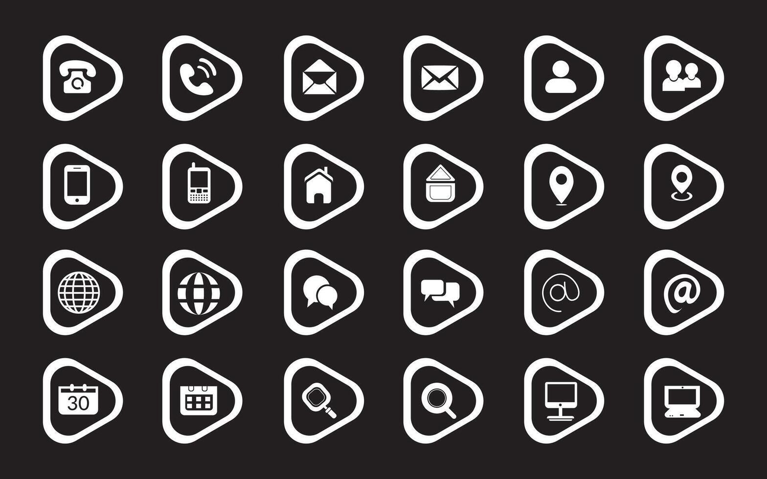 Contact related icon set, Essential Flat Stroke Circular Web Icon Set ... Contact related icon set, Essential Flat Stroke Circular Web Icon Set ...